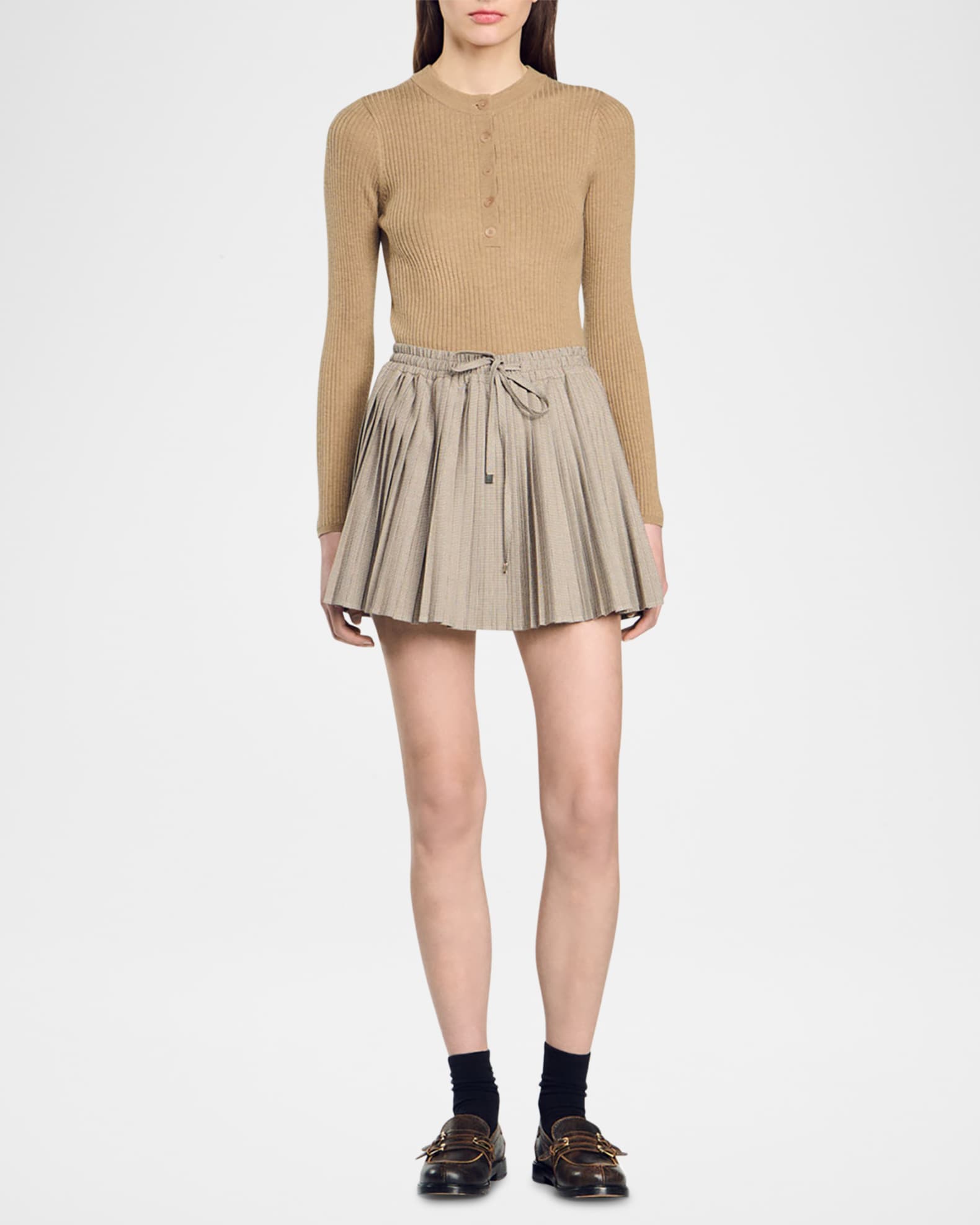 Sandro Merlini Henley Wool Sweater | Neiman Marcus