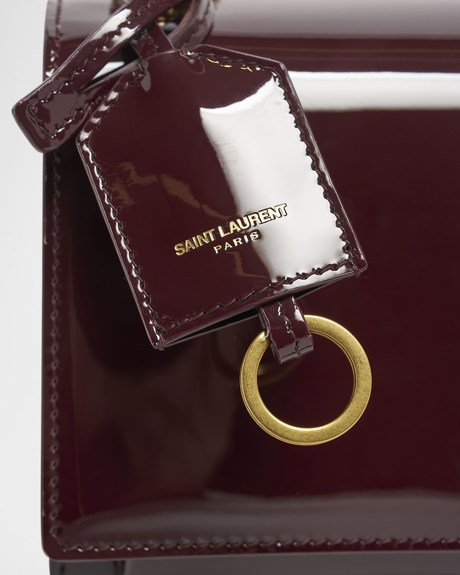 Saint Laurent Sunset Small YSL Crossbody Bag in Patent Leather | Neiman ...