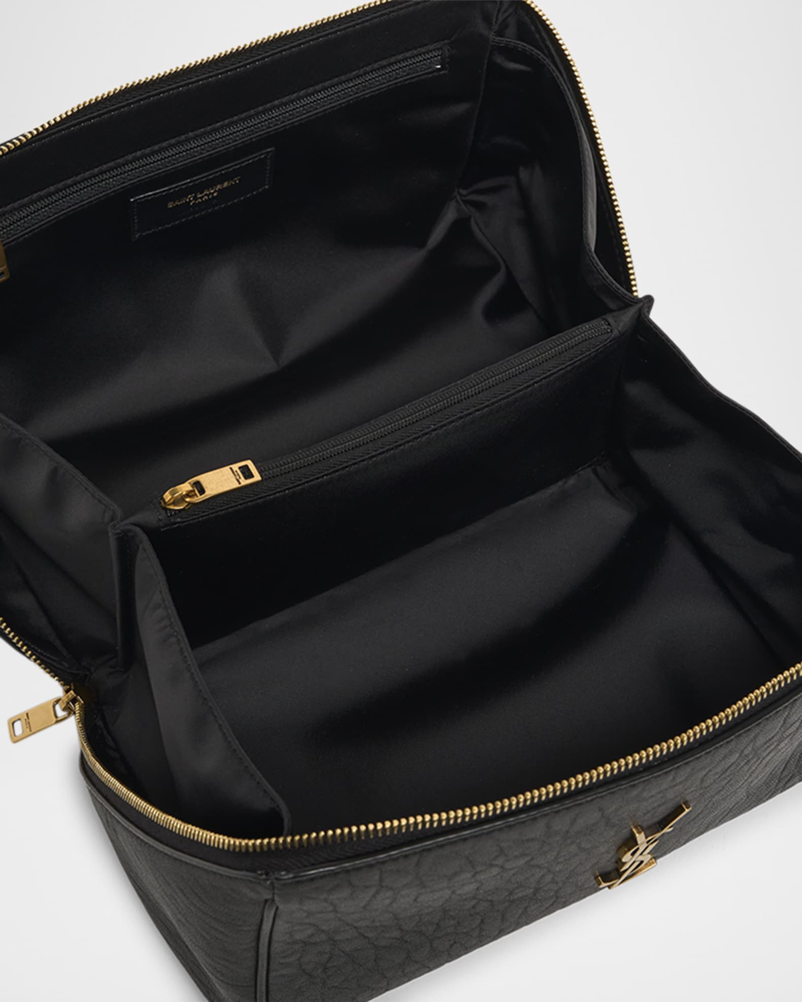 Saint Laurent YSL Vanity Case in Grained Leather | Neiman Marcus