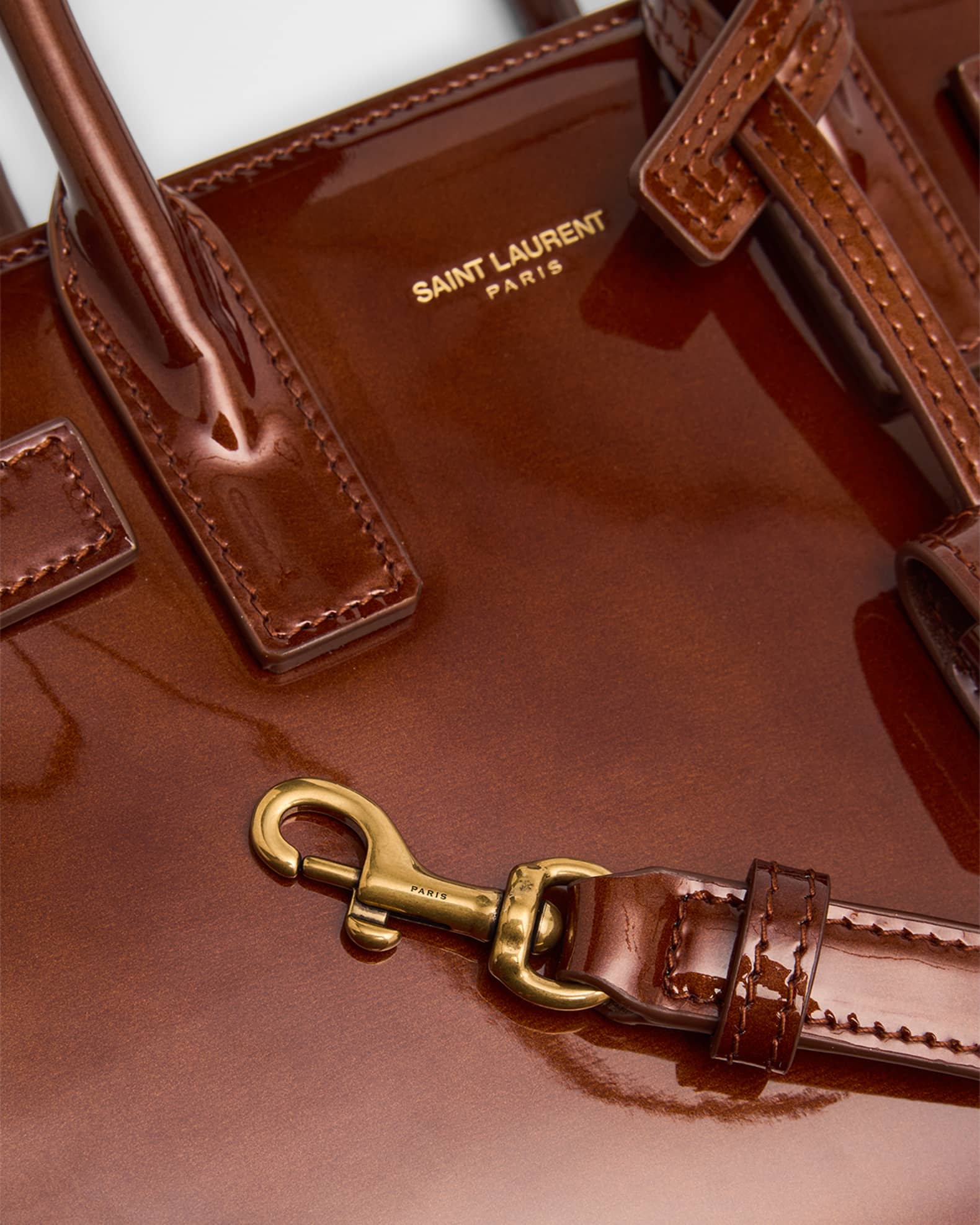 Saint Laurent Sac de Jour Nano Top-Handle Bag in Patent Leather ...