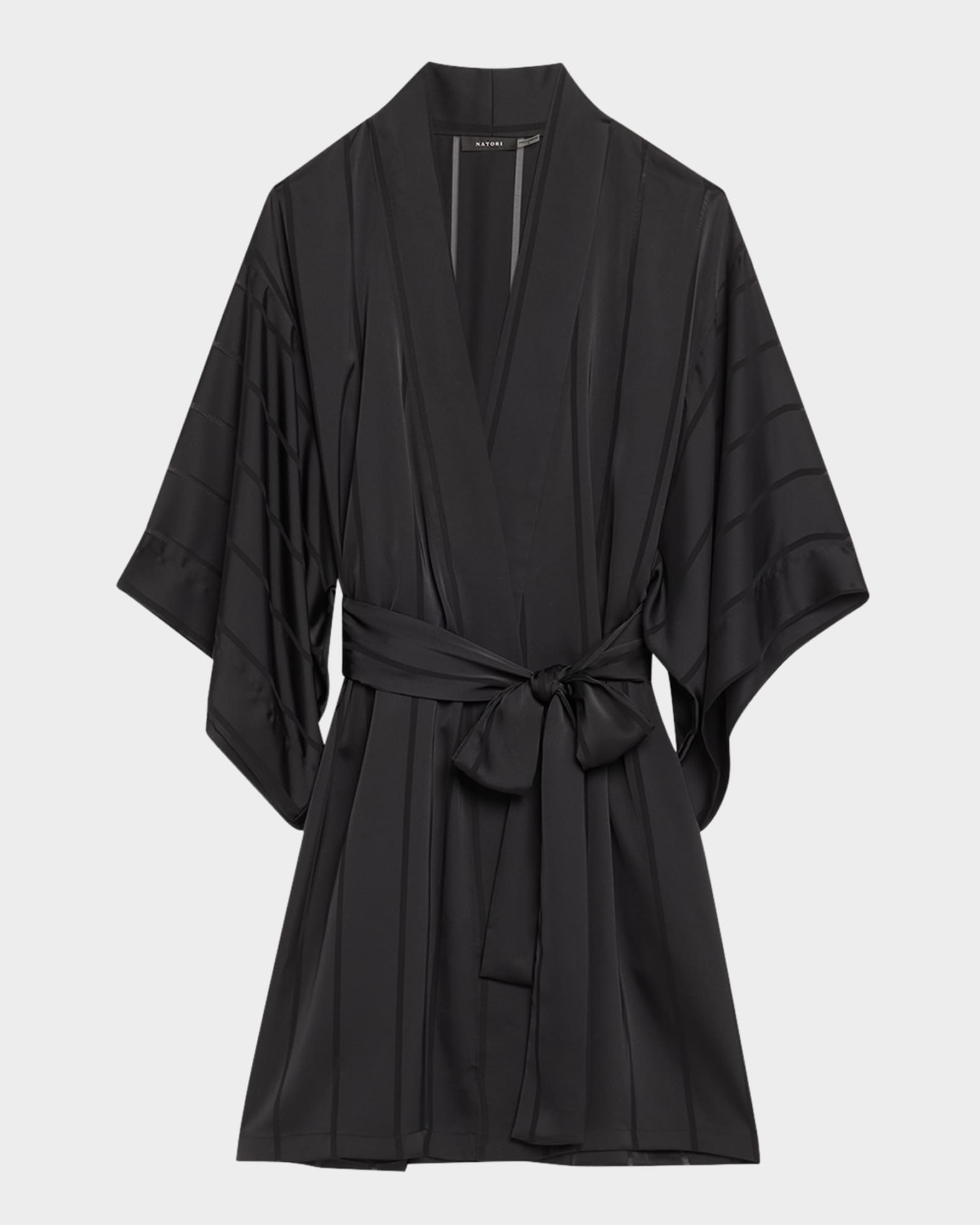 Natori Short Sheer Striped Robe | Neiman Marcus