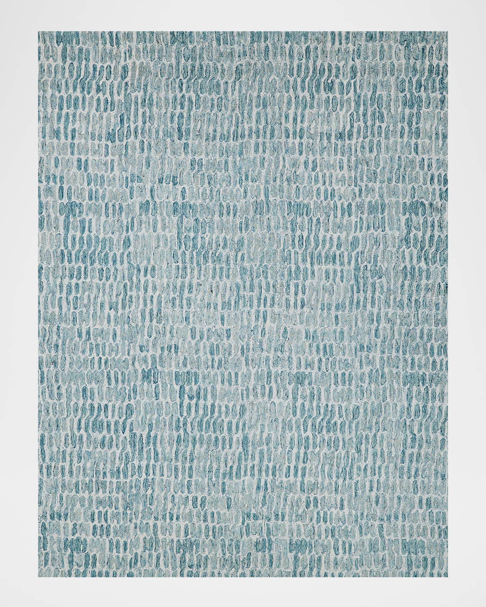 Ink Blot Hand-Tufted Turquoise Rugs | Neiman Marcus
