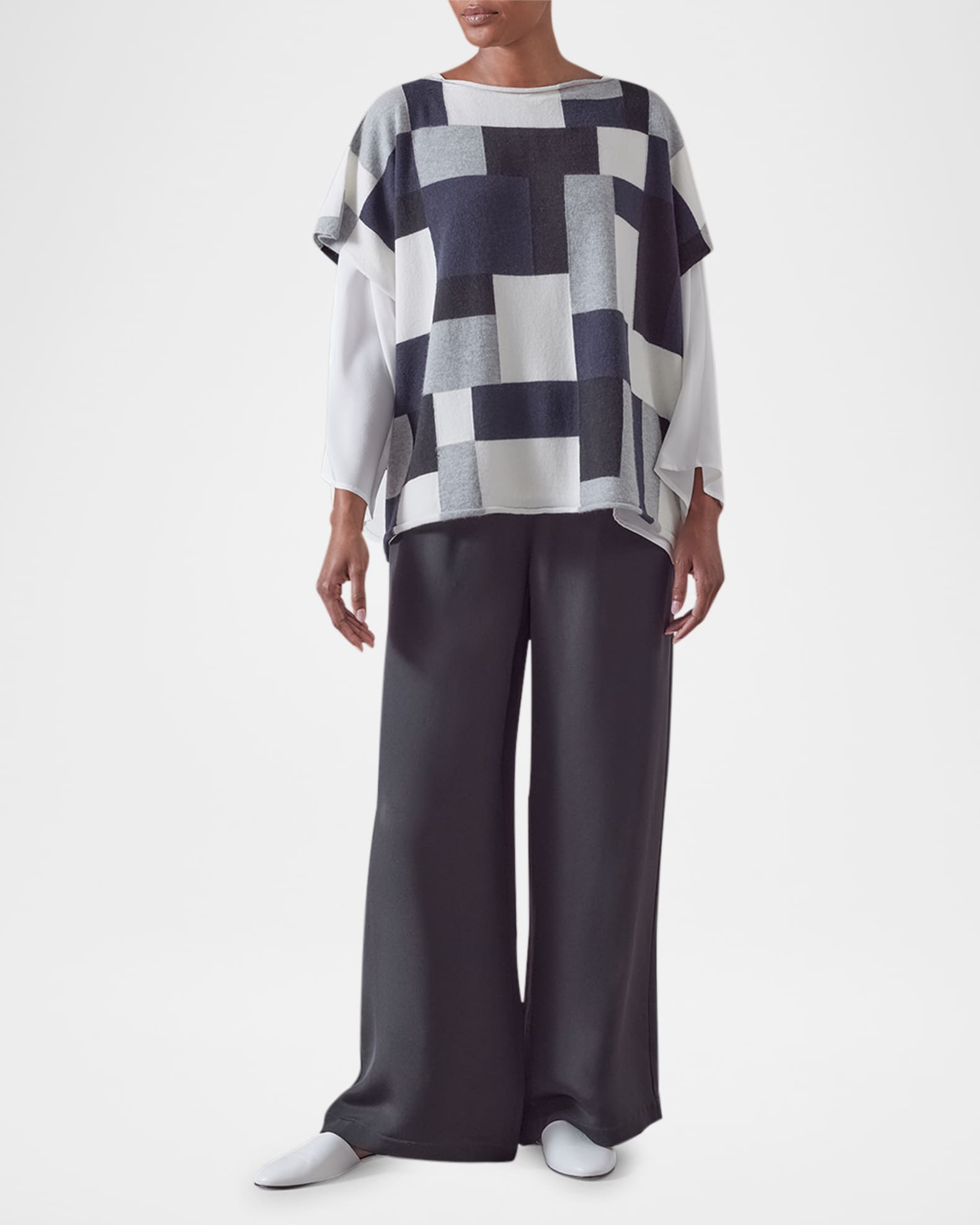 Eskandar Sleeveless Slash Neck Cashmere Sweater | Neiman Marcus