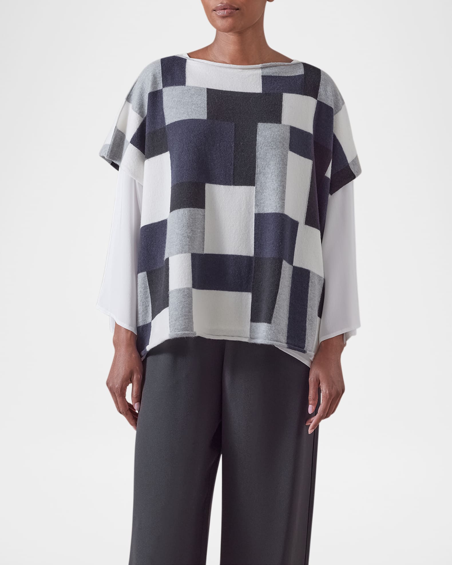 Eskandar Sleeveless Slash Neck Cashmere Sweater | Neiman Marcus