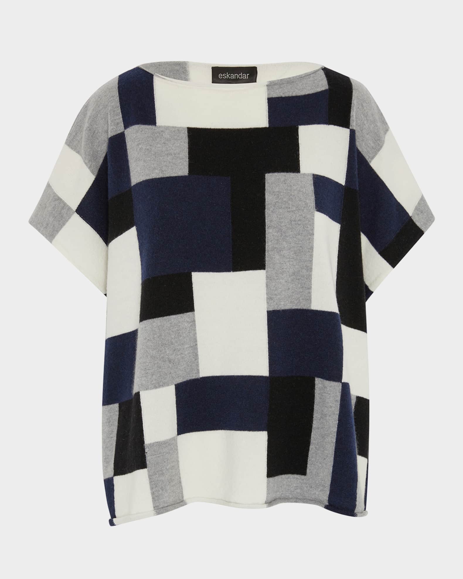 Eskandar Sleeveless Slash Neck Cashmere Sweater | Neiman Marcus