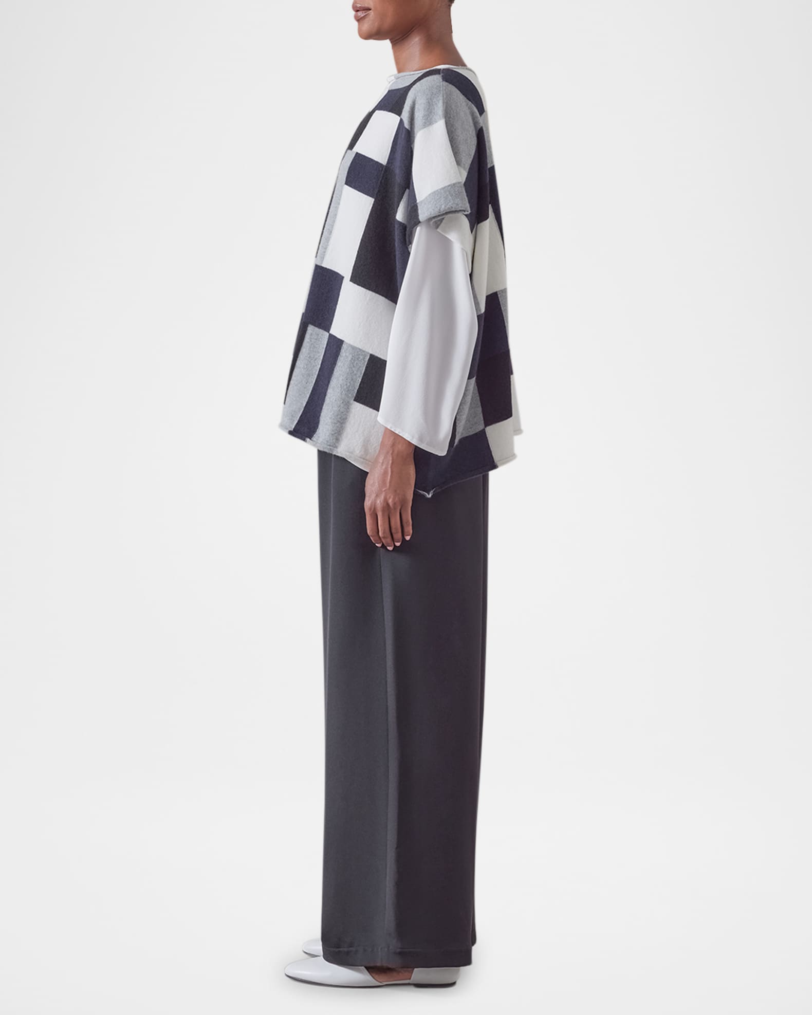 Eskandar Sleeveless Slash Neck Cashmere Sweater | Neiman Marcus