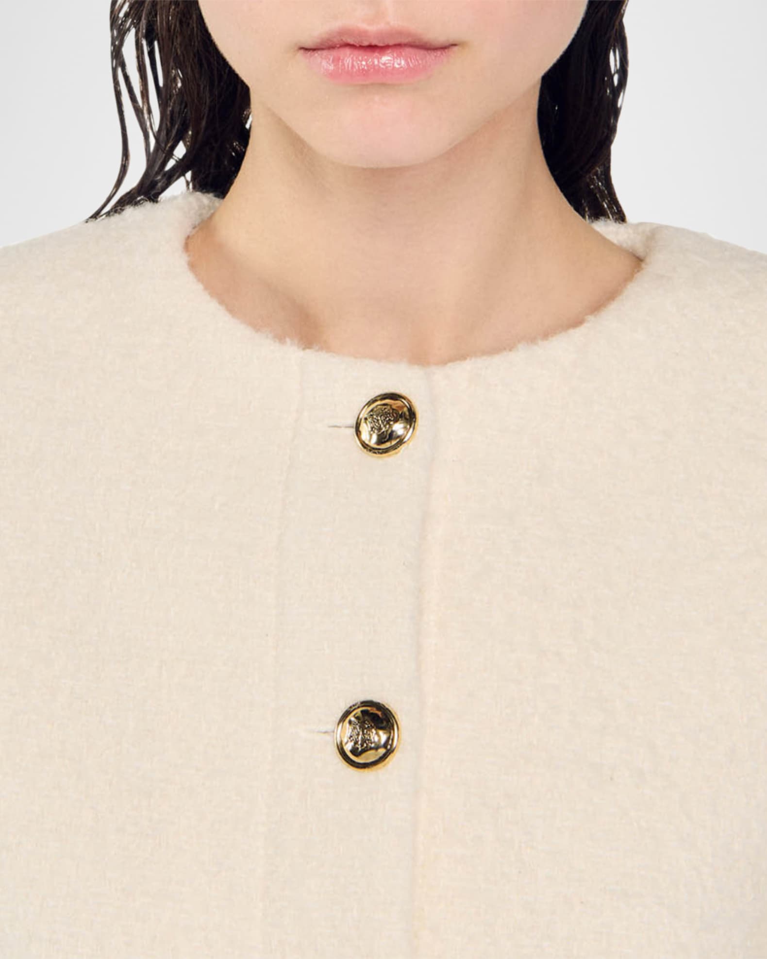 Sandro Walle Boucle Crop Blazer | Neiman Marcus