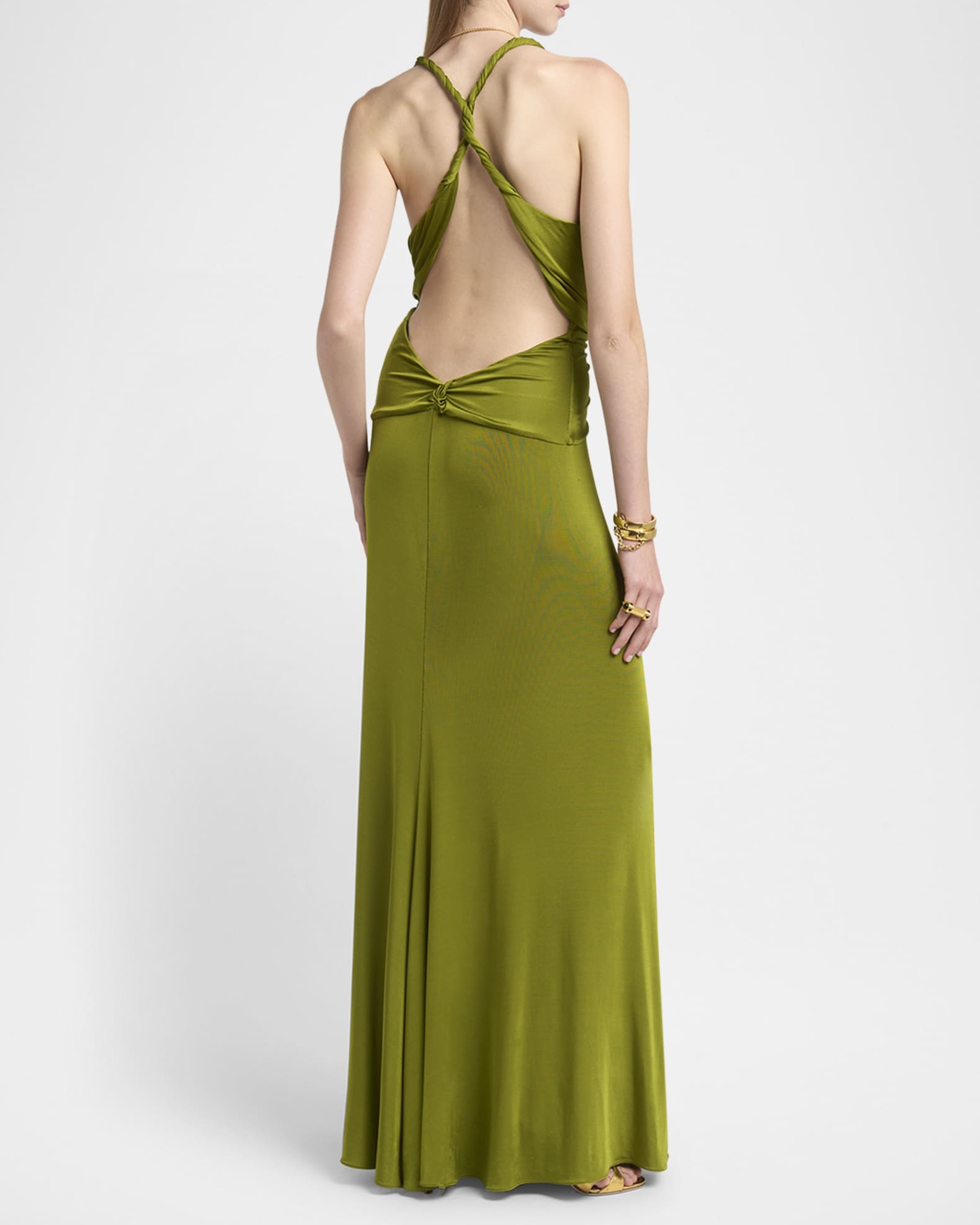 TOM FORD Draped V-Neck Gown | Neiman Marcus