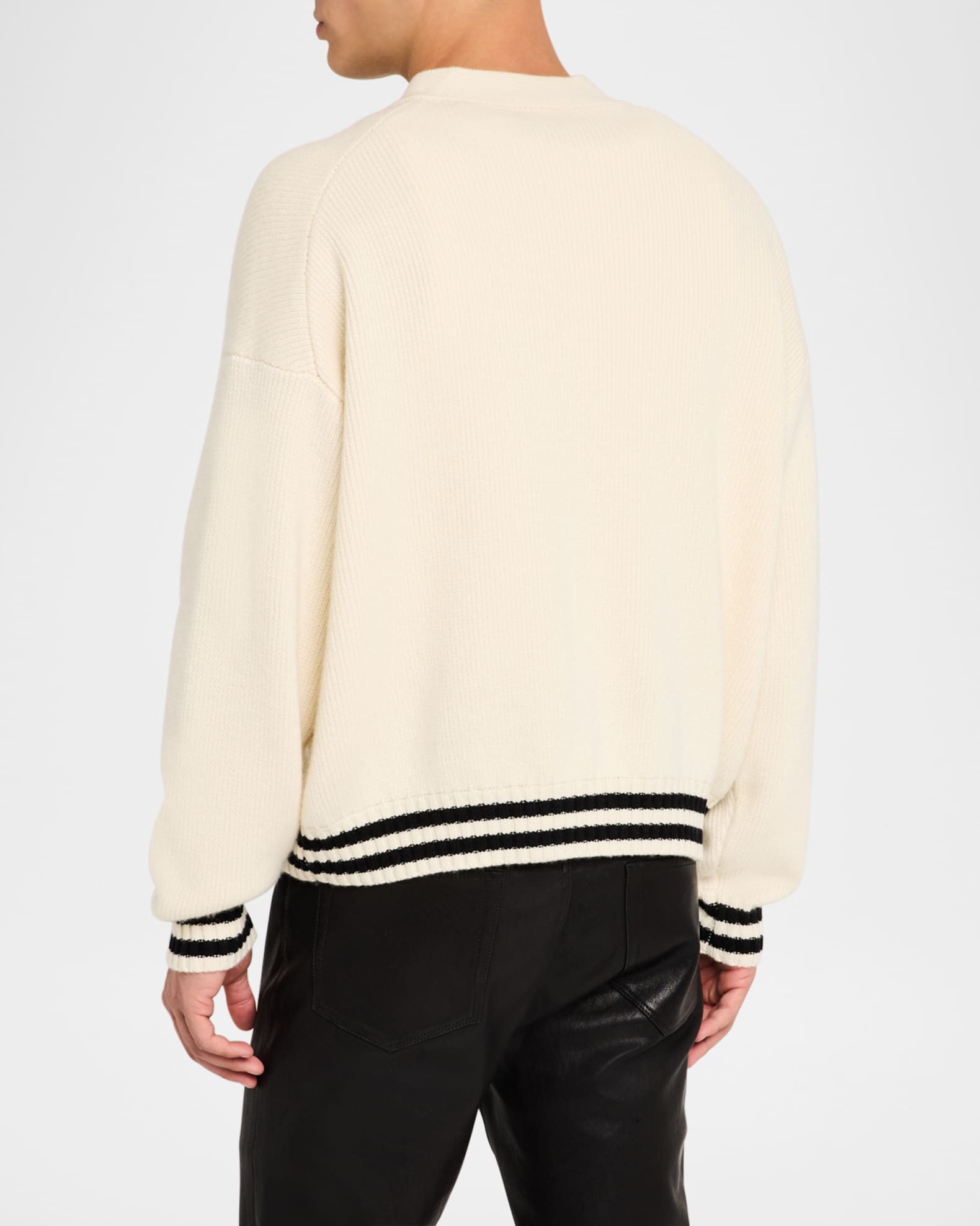 FRAME x Ritz Paris x Ritz Paris Men's Crest Tennis Cardigan | Neiman Marcus