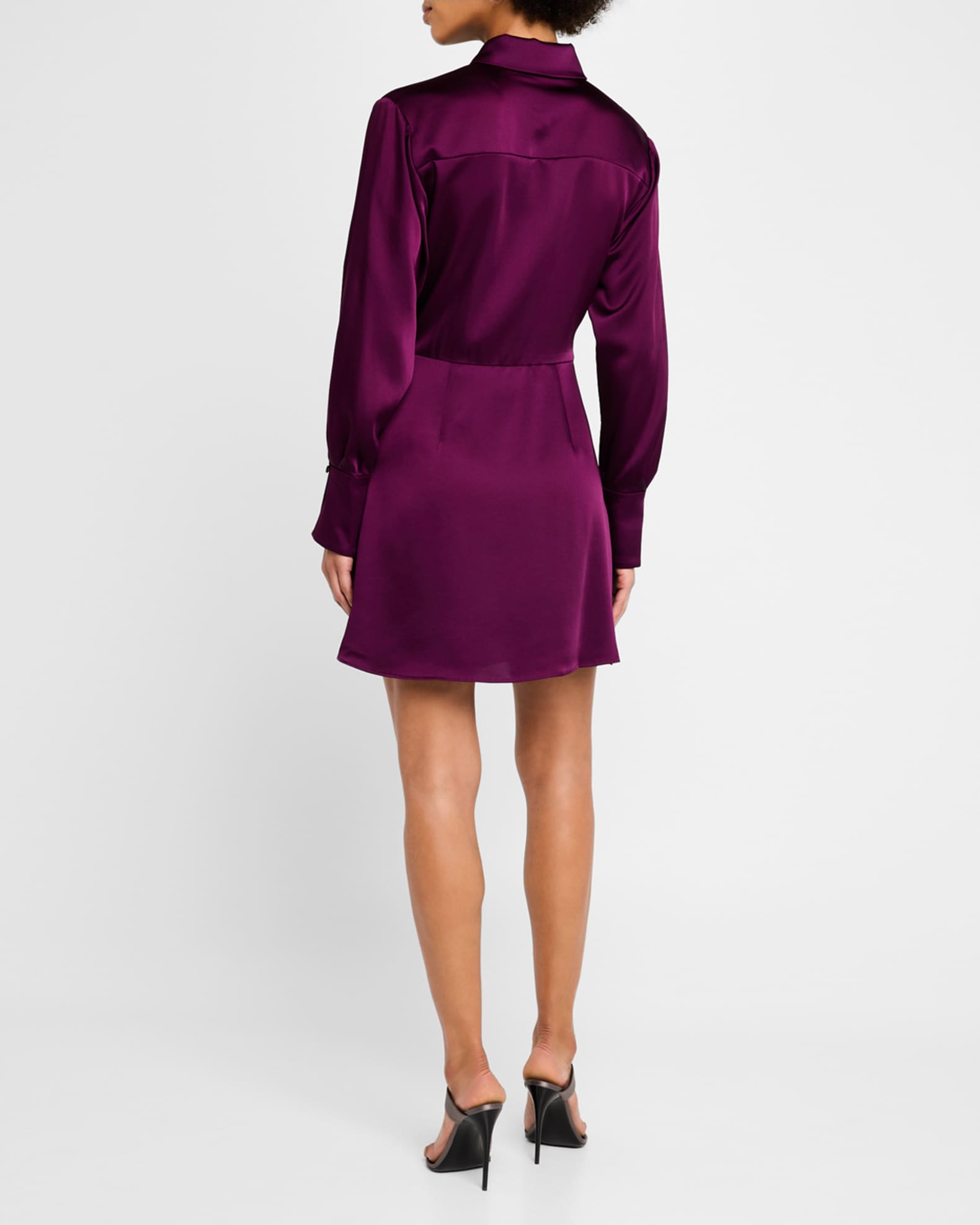 SIMKHAI Talit Draped Satin Mini Dress | Neiman Marcus