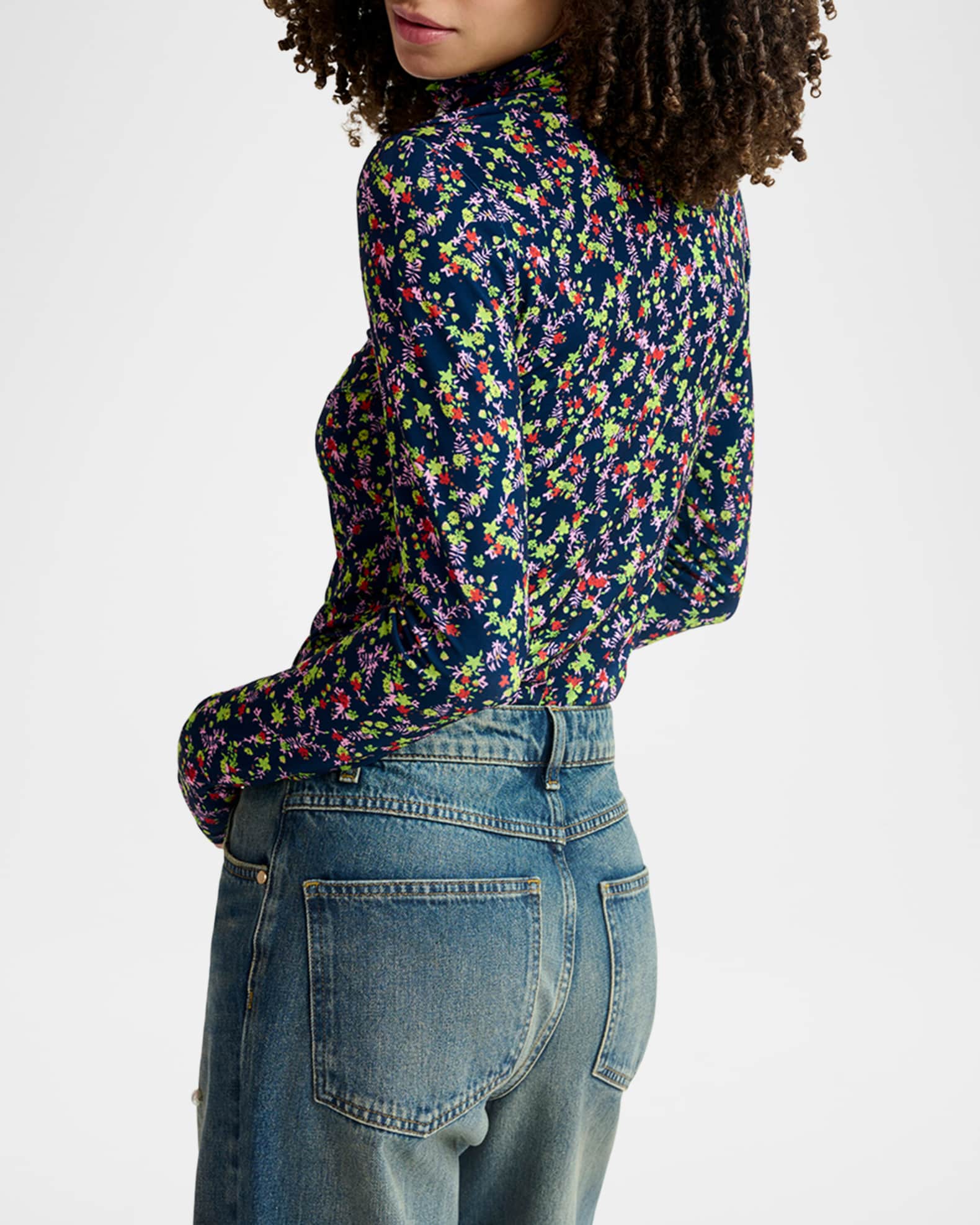 Essentiel Antwerp Haisy Printed Turtleneck T-Shirt | Neiman Marcus