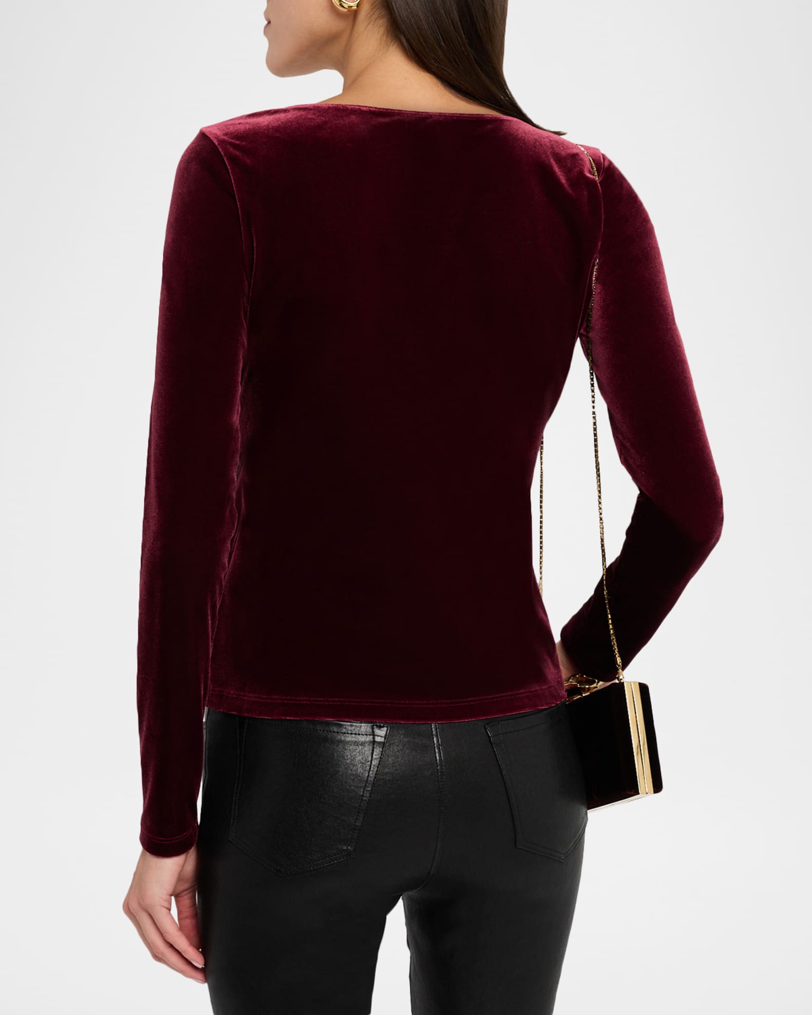L'Agence Jelena Long-Sleeve Top | Neiman Marcus