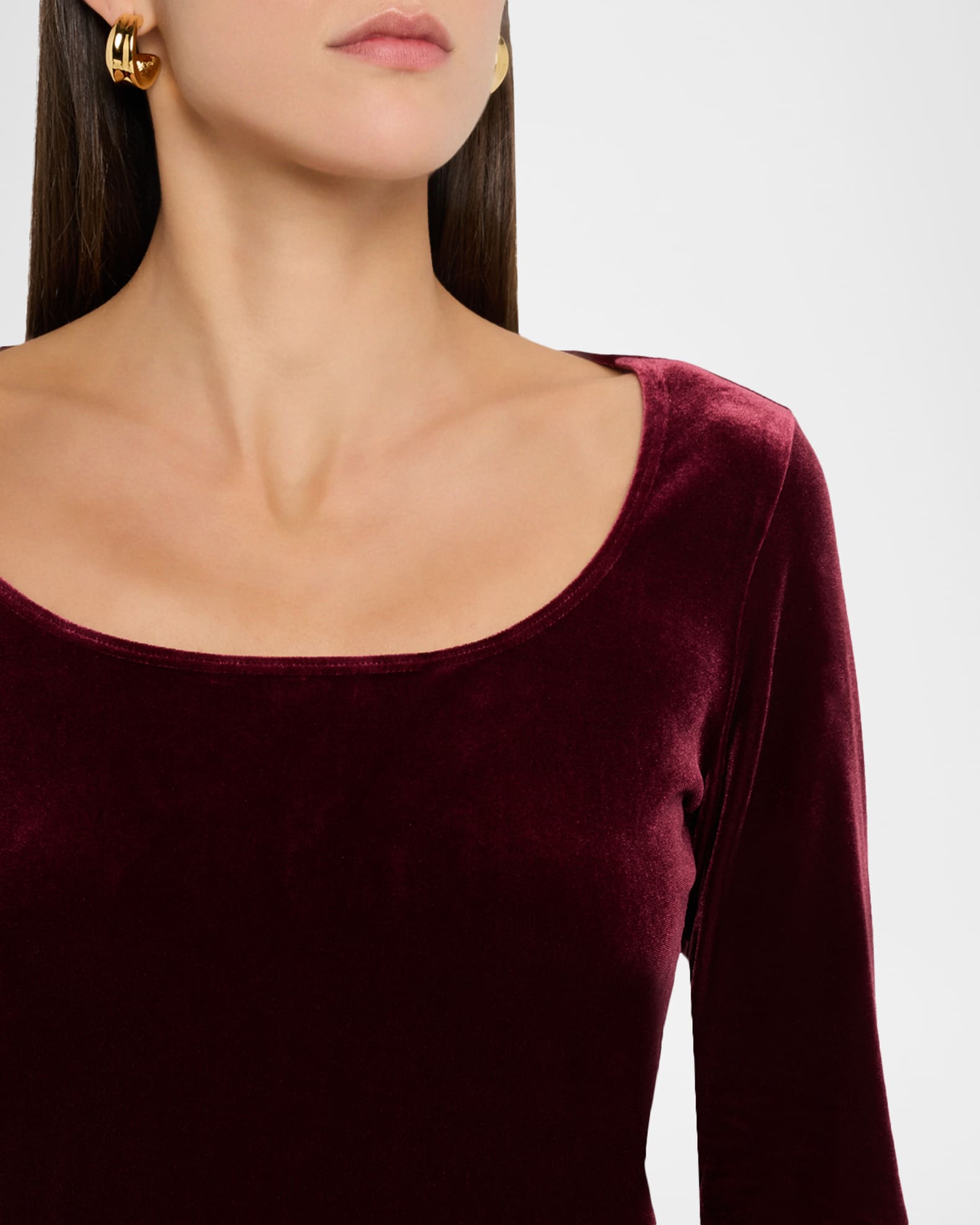 L'Agence Jelena Long-Sleeve Top | Neiman Marcus