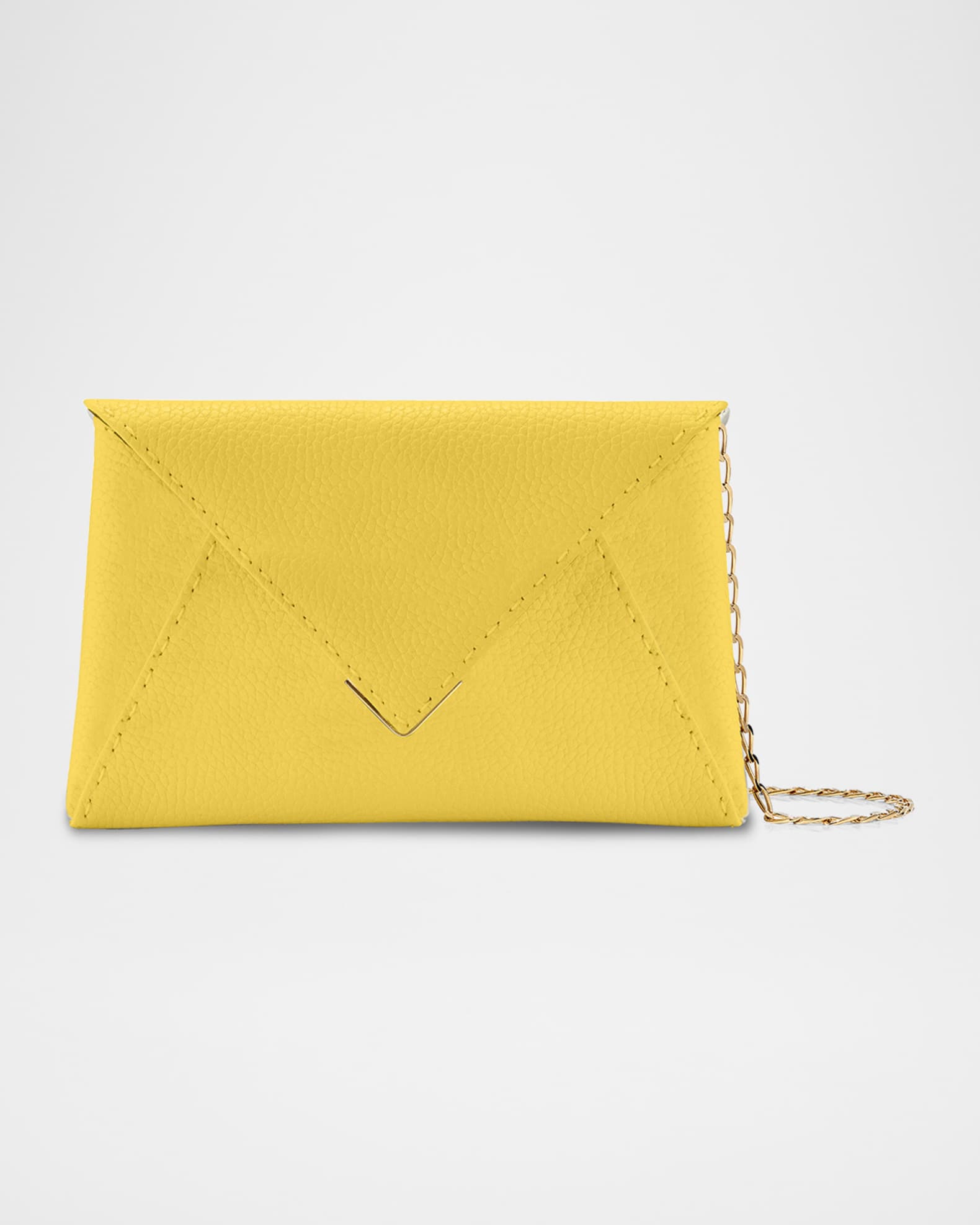 Tyler Ellis Lee Small Pouchet Leather Clutch Bag | Neiman Marcus