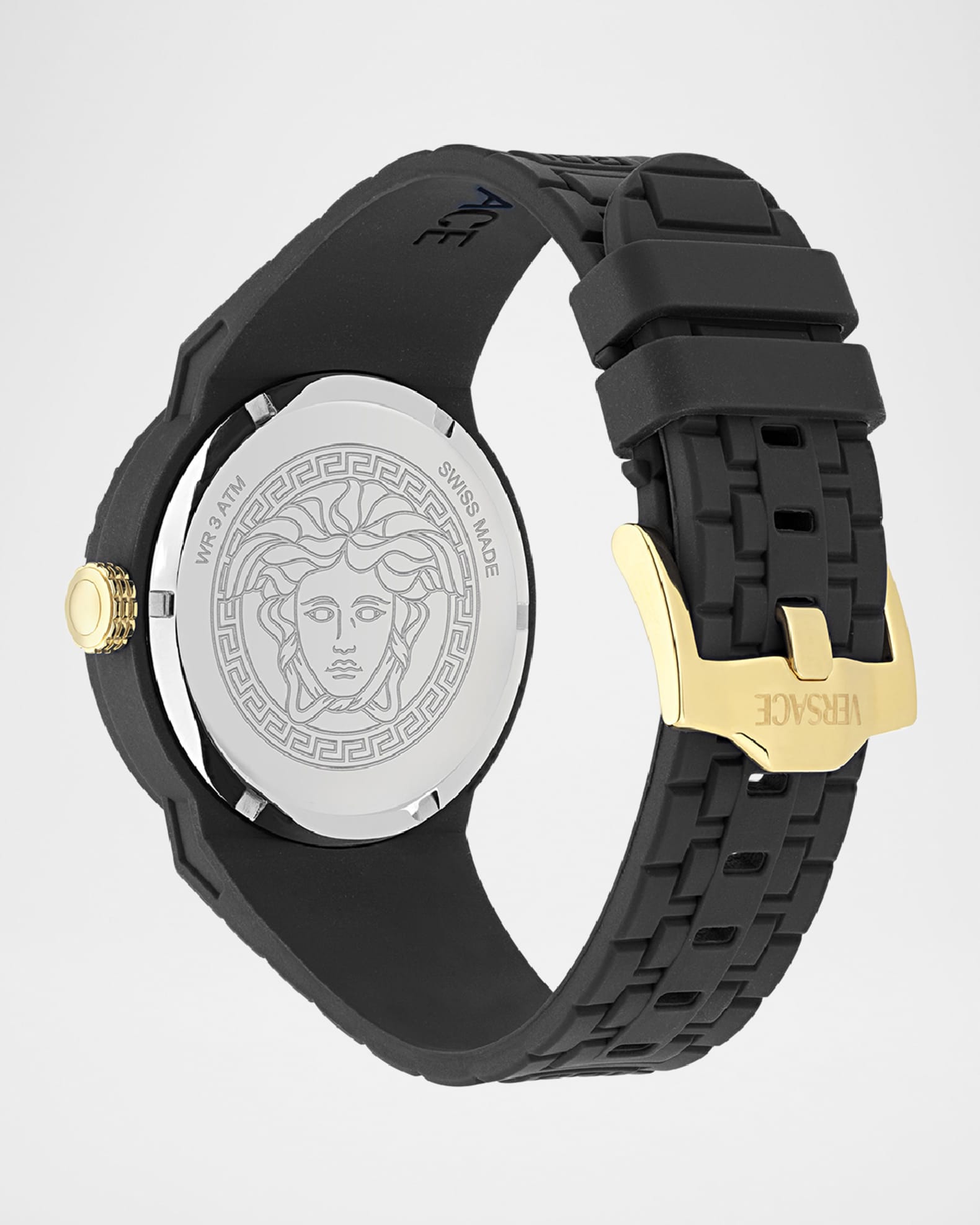 Versace Men's V-Pop Black Silicone Watch with Pouch, 43mm | Neiman Marcus