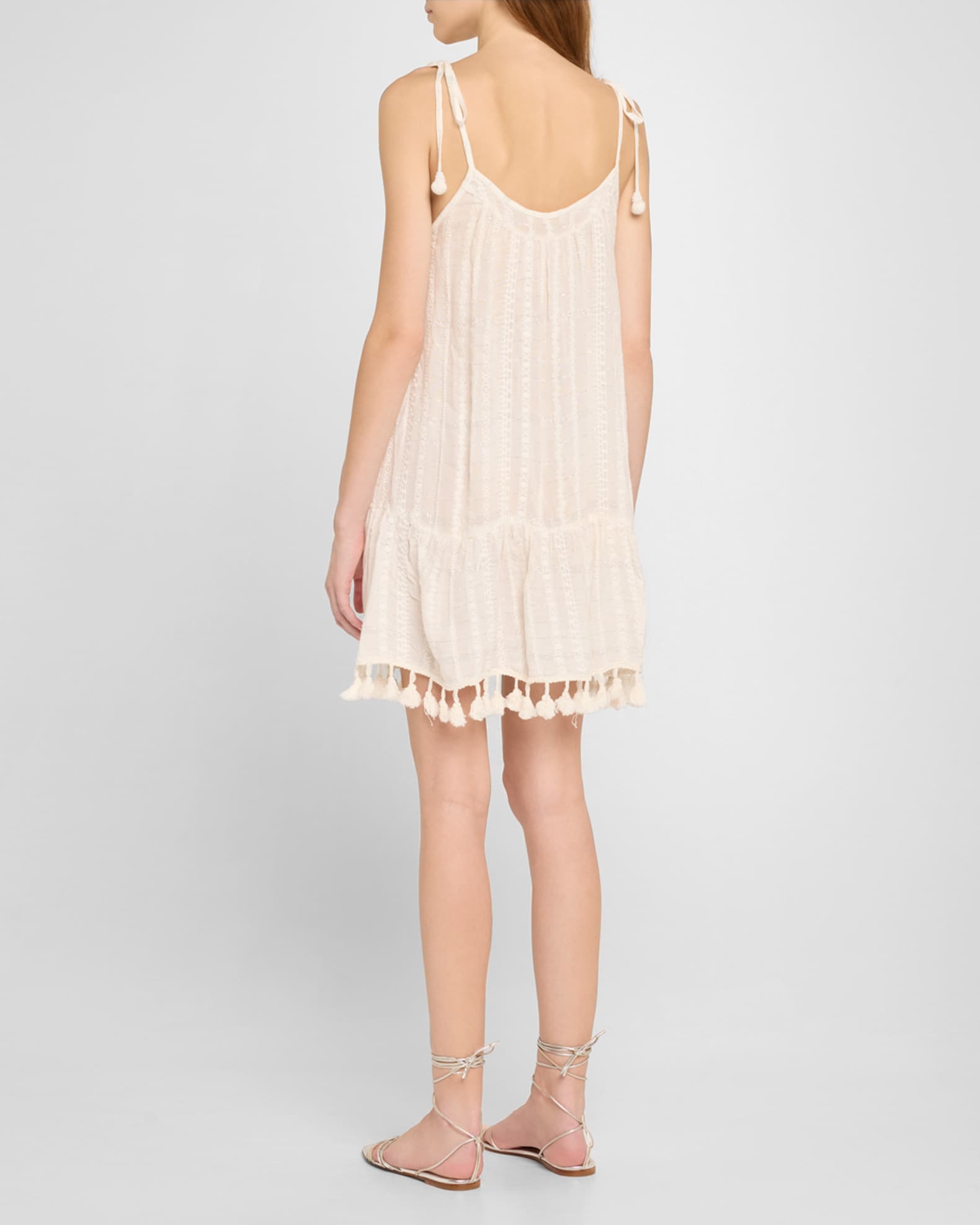 Ramy Brook Jaxson Tassel-Trim Mini Dress | Neiman Marcus