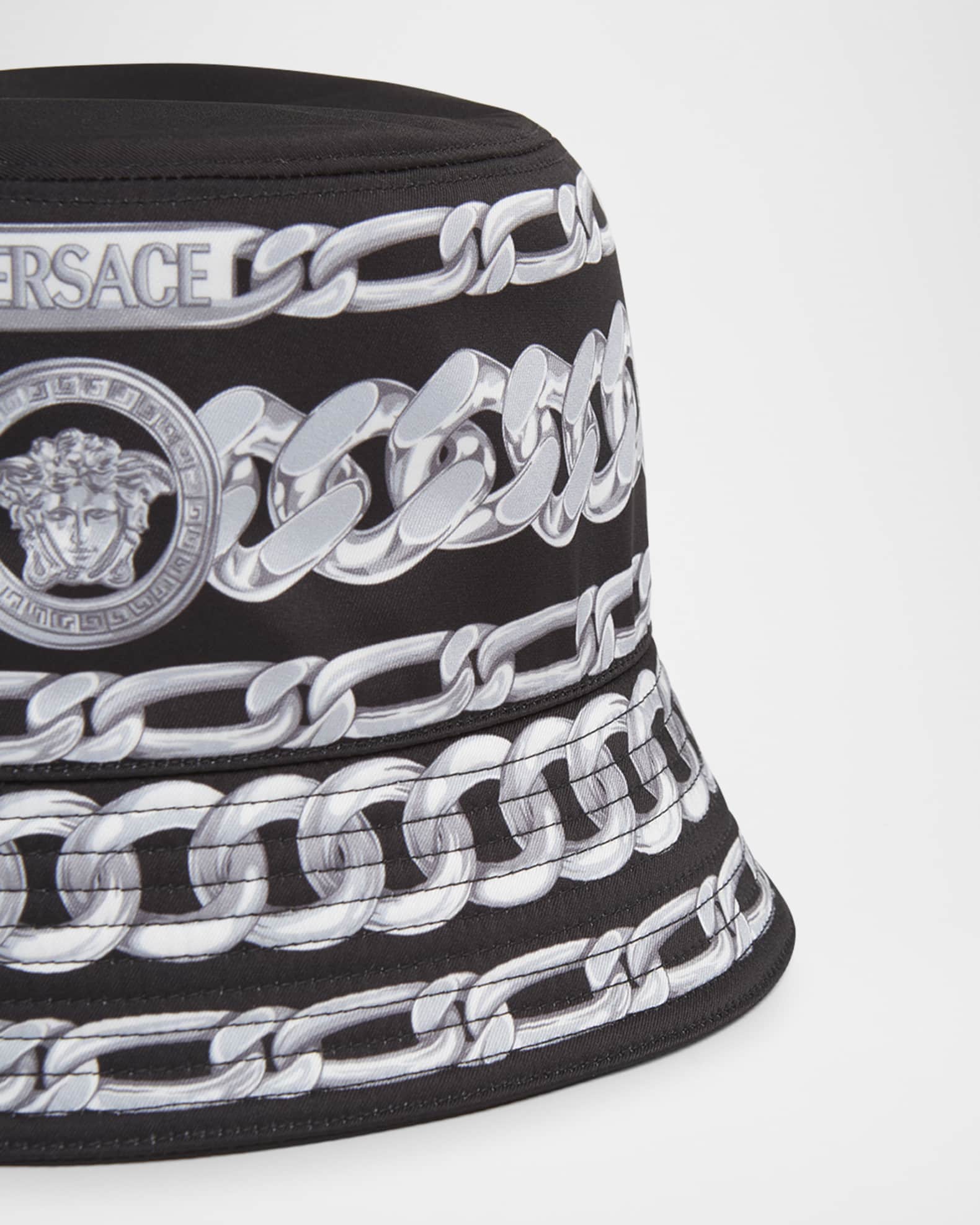 Versace Men's Medusa Chains Bucket Hat | Neiman Marcus