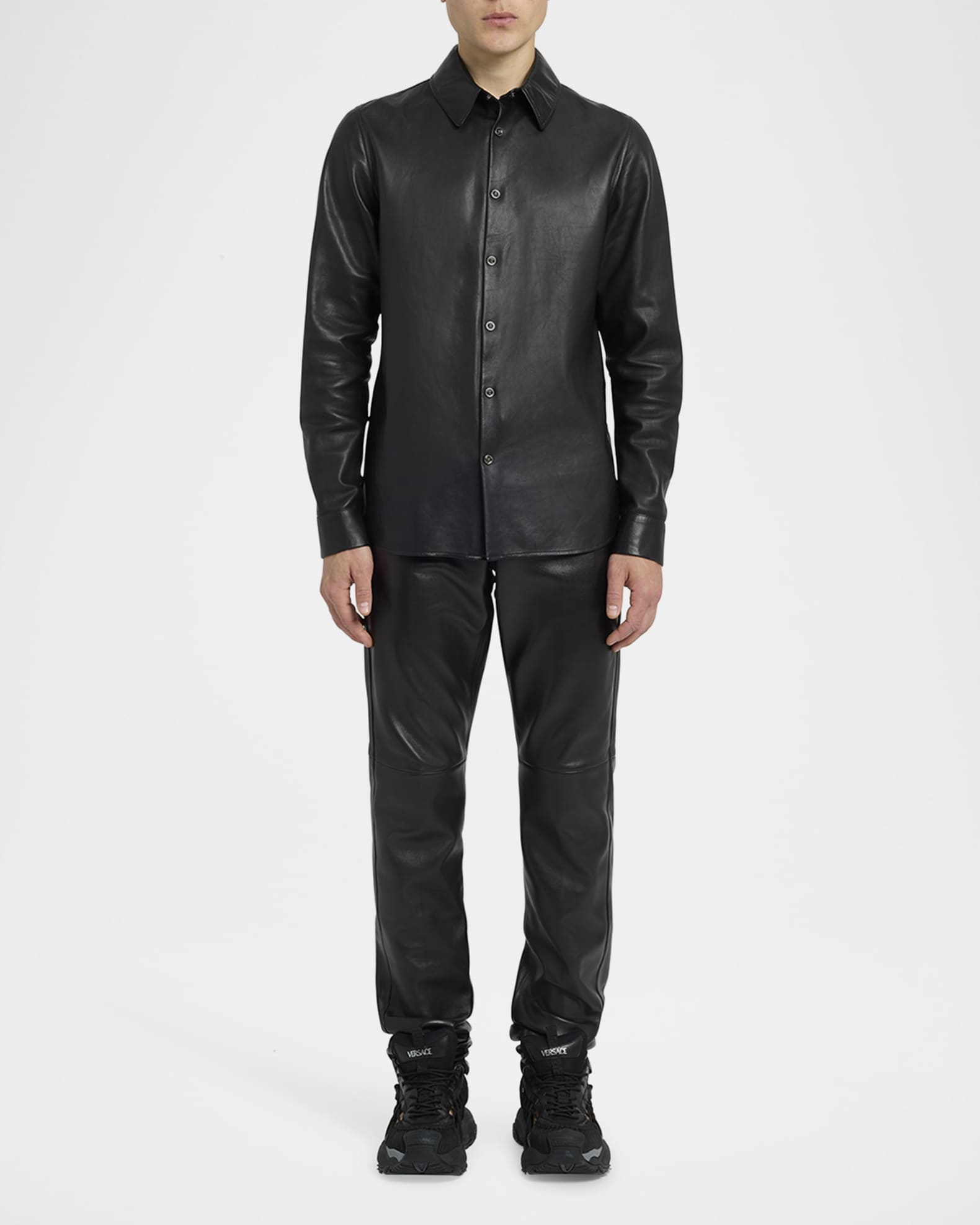 Versace Men's Mercury V1 Knotted Cutout Sneakers | Neiman Marcus