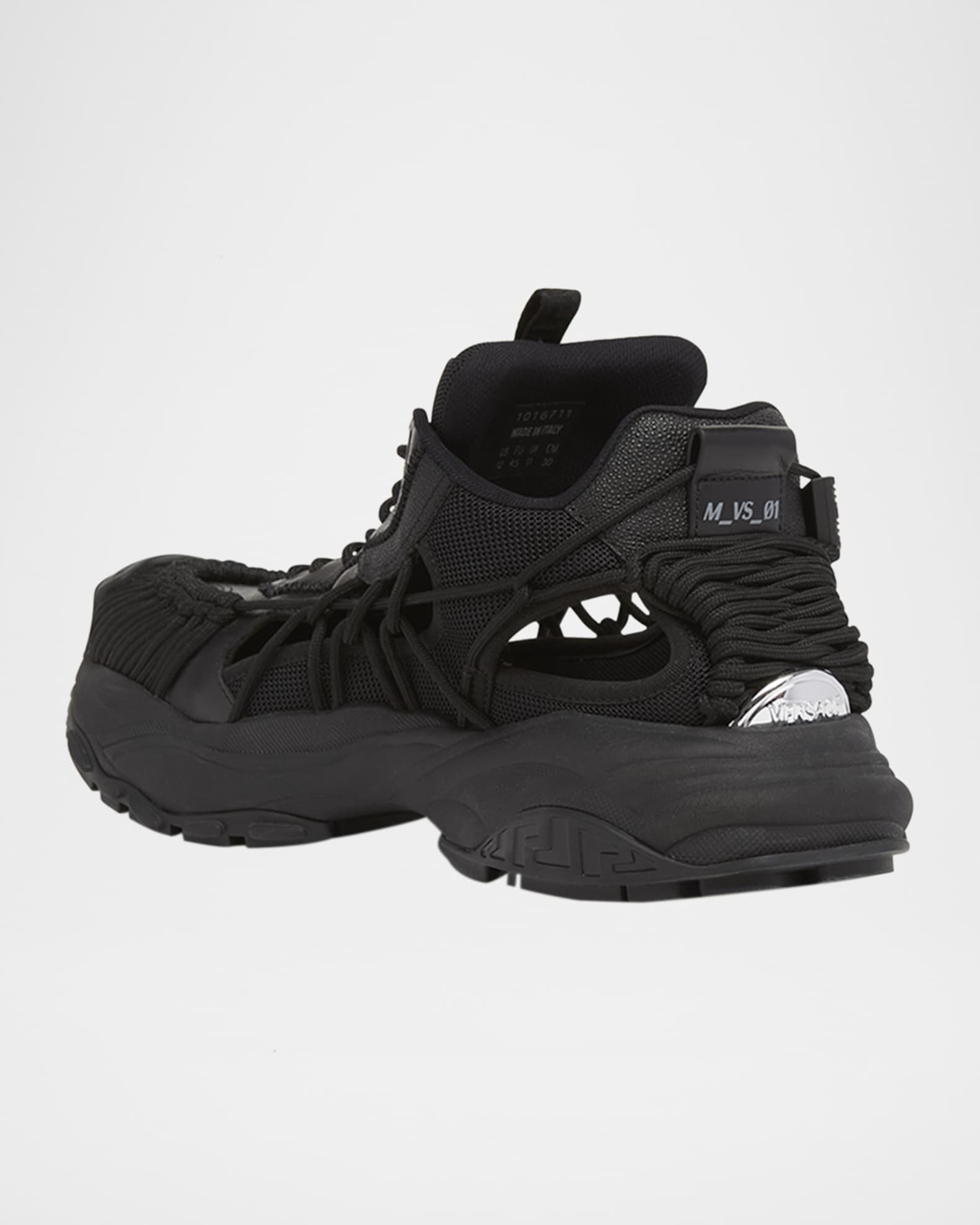 Versace Men's Mercury V1 Knotted Cutout Sneakers | Neiman Marcus