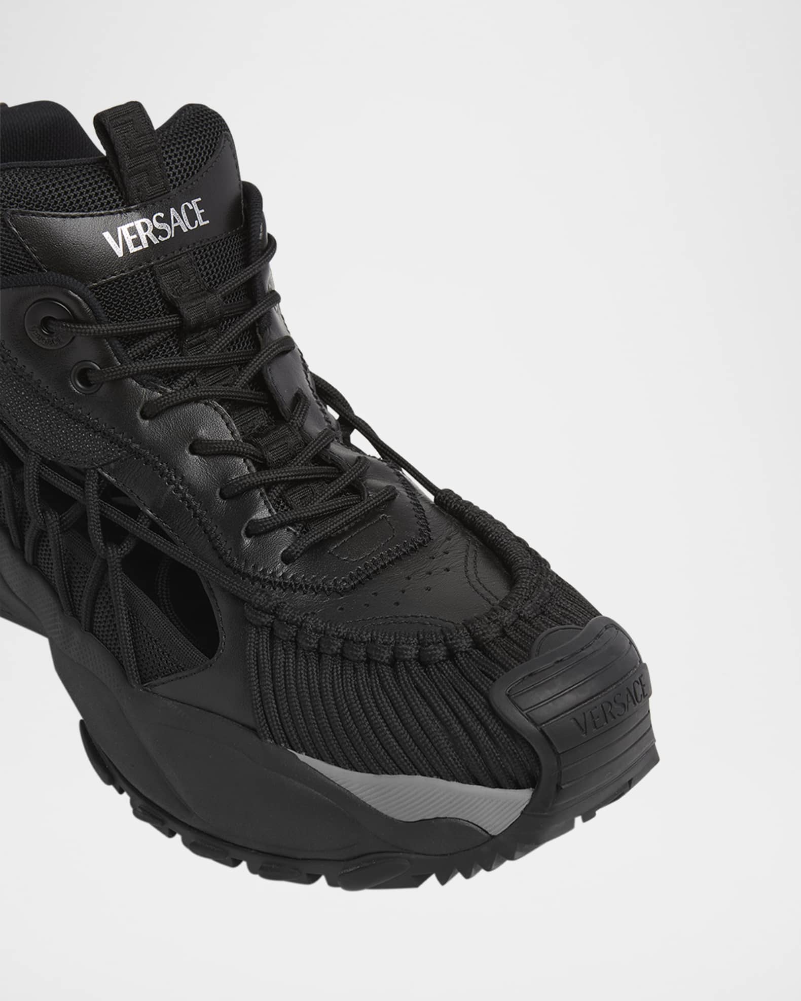 Versace Men's Mercury V1 Knotted Cutout Sneakers | Neiman Marcus