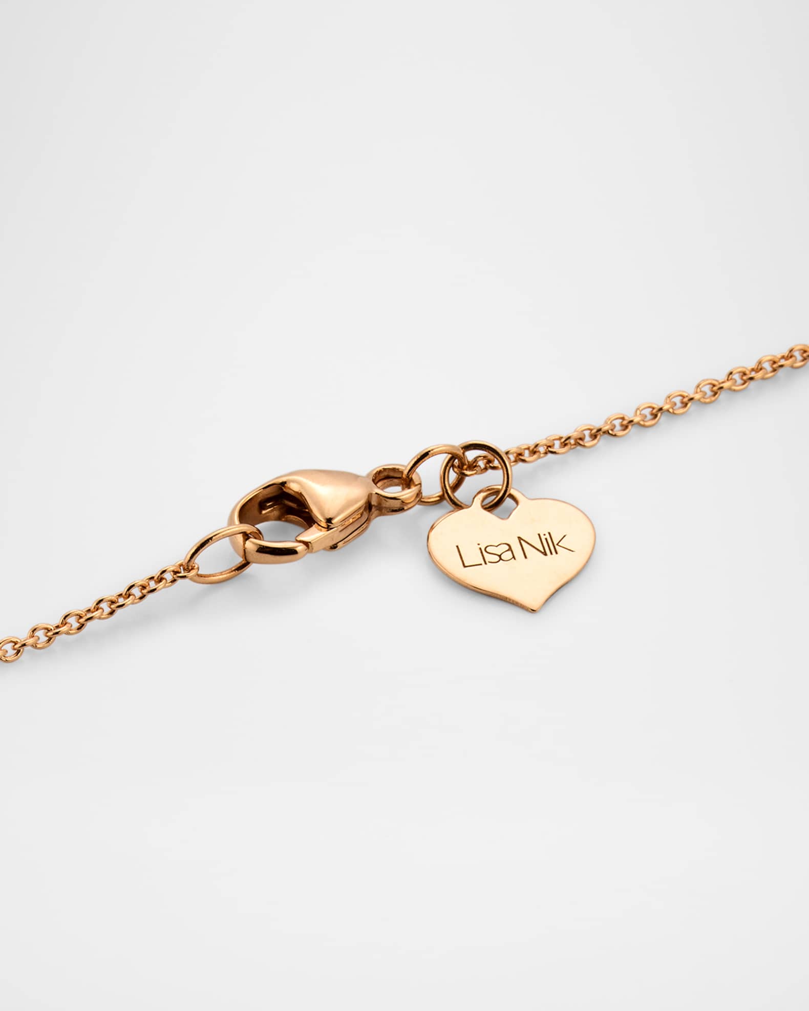 Lisa Nik Talisman 18K Rose Gold Diamond Fleur De Lis Necklace | Neiman ...