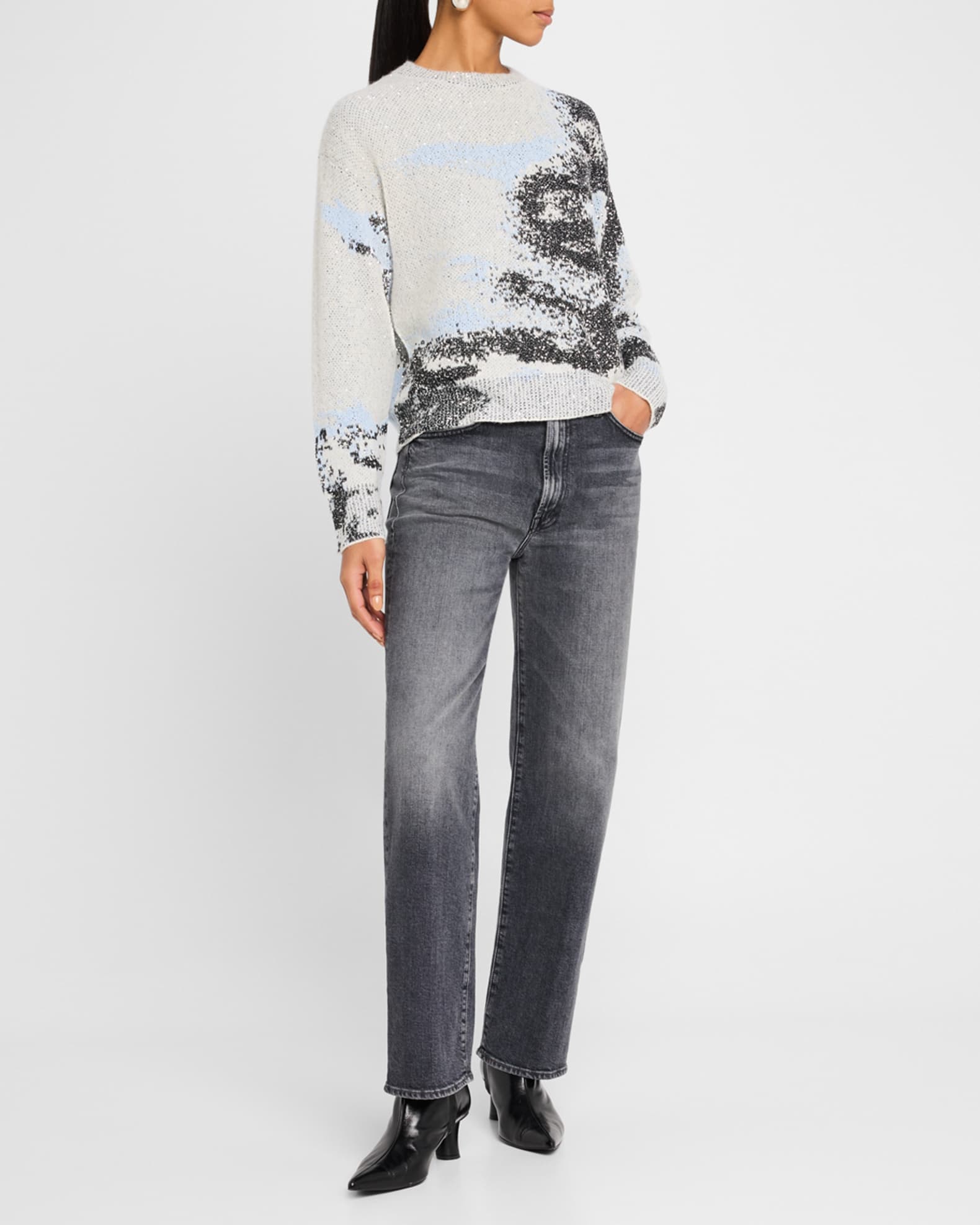 Rag & Bone Estelle Crewneck Sweater | Neiman Marcus