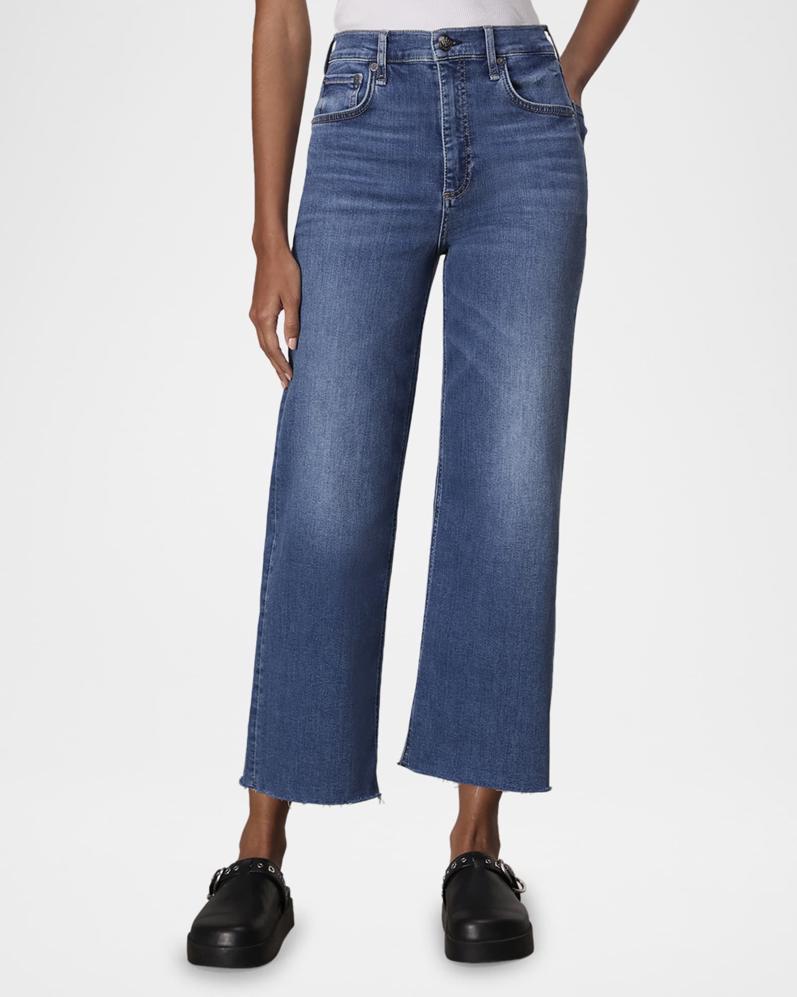 Rag & Bone Epic Andi High-Rise Wide Ankle Jeans | Neiman Marcus