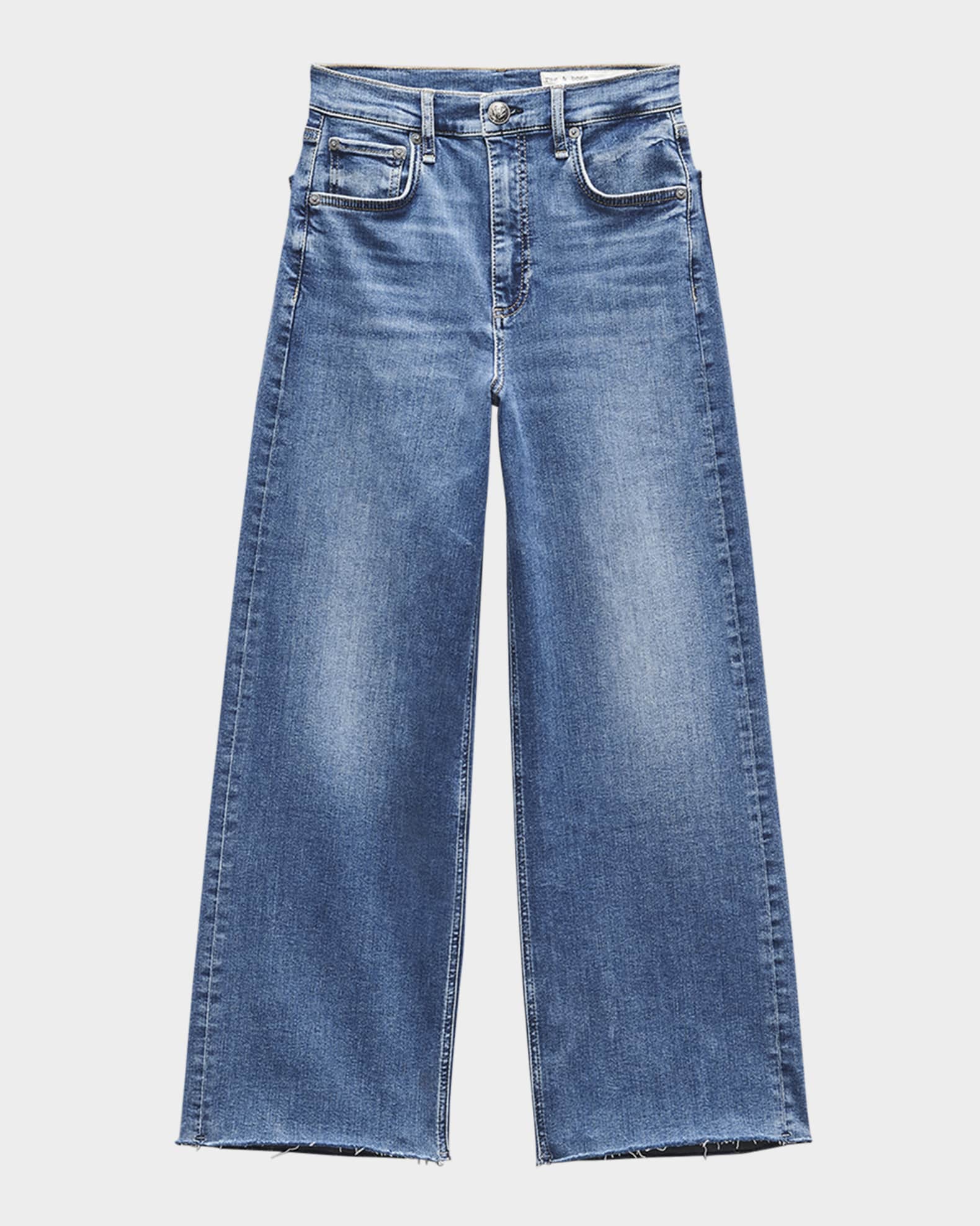 Rag & Bone Epic Andi High-Rise Wide Ankle Jeans | Neiman Marcus