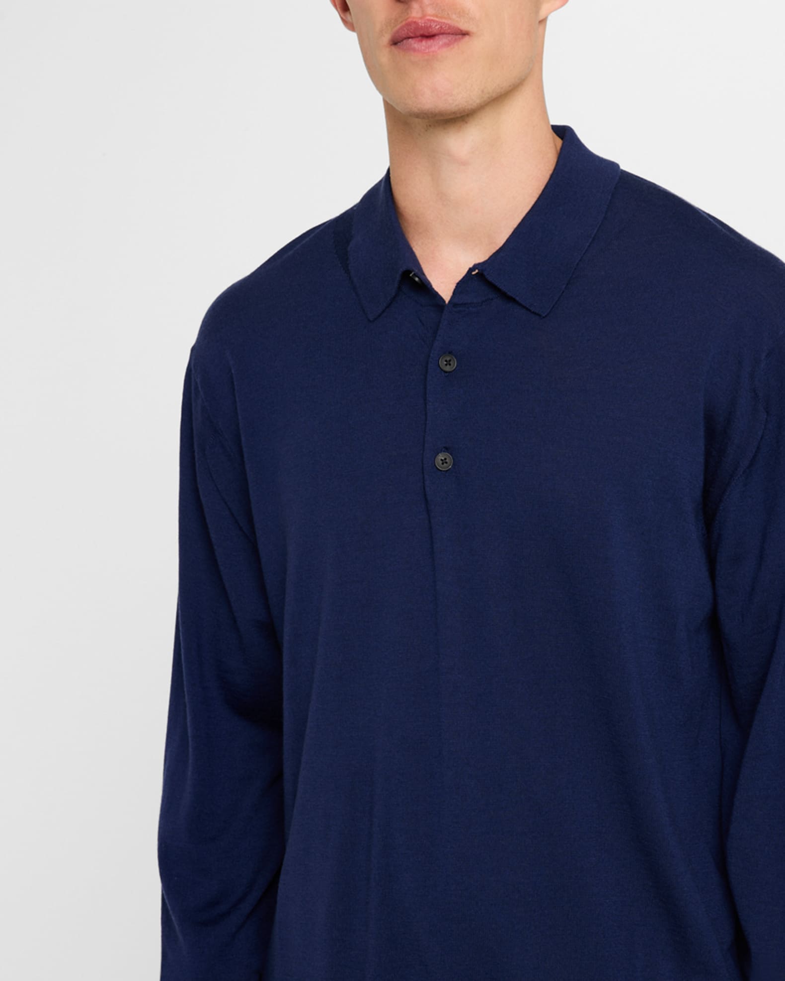 John Elliott Men's Wool-Cashmere Polo Shirt | Neiman Marcus