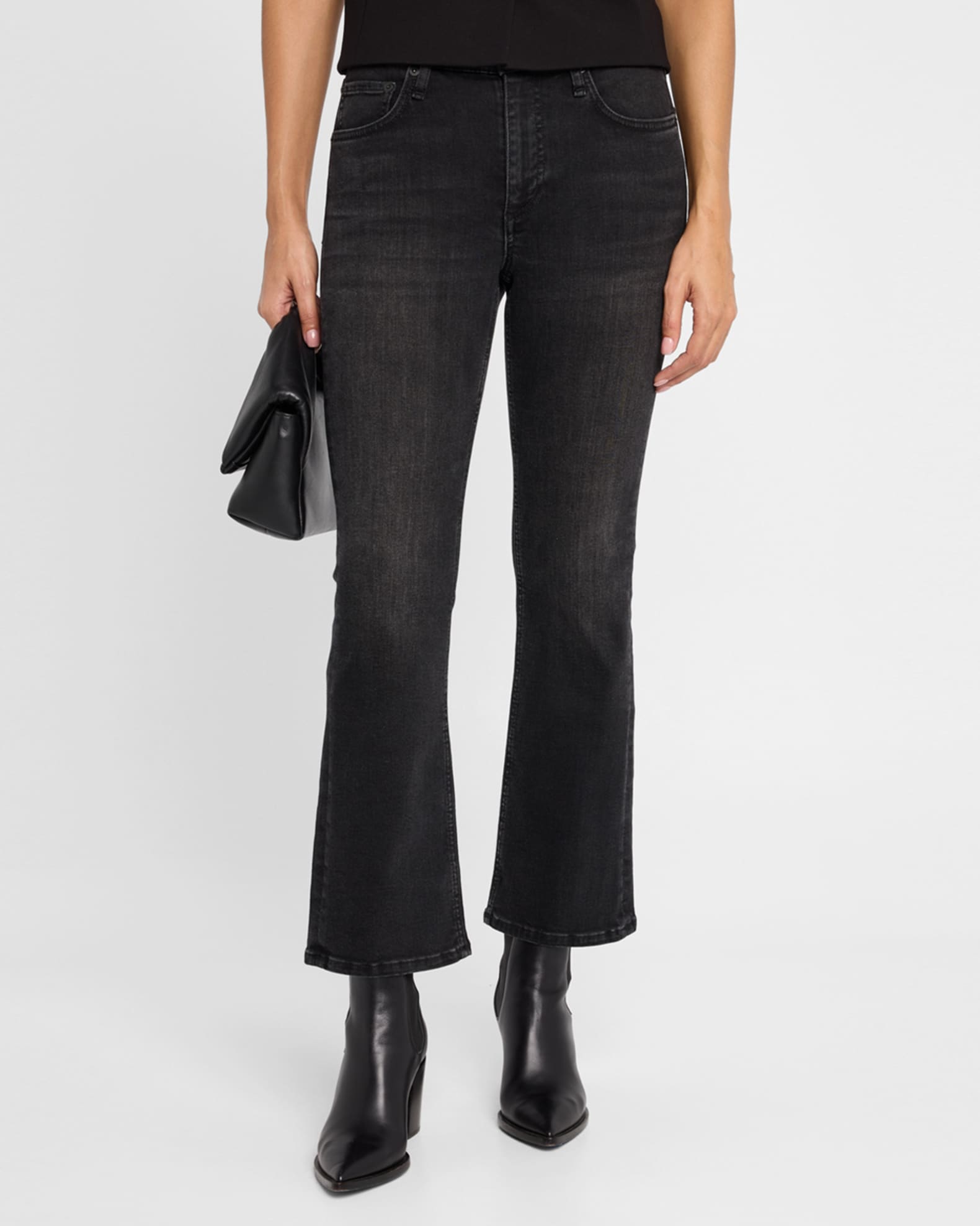 Epic Peyton Mid-Rise Bootcut Ankle Jeans | Neiman Marcus