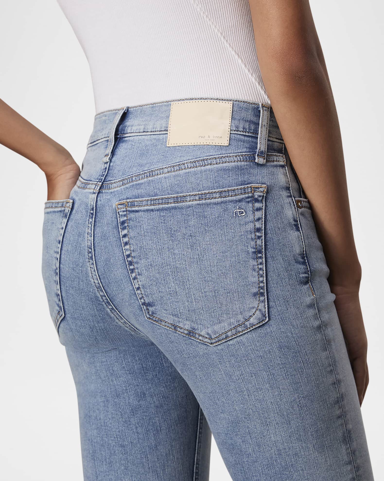 Rag & Bone Epic Peyton Mid-Rise Bootcut Ankle Jeans | Neiman Marcus