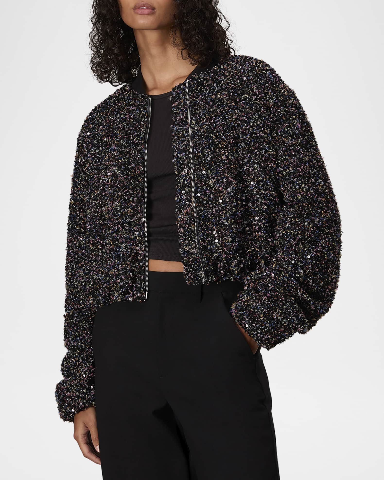Rag & Bone Samira Sequined Bomber Jacket | Neiman Marcus