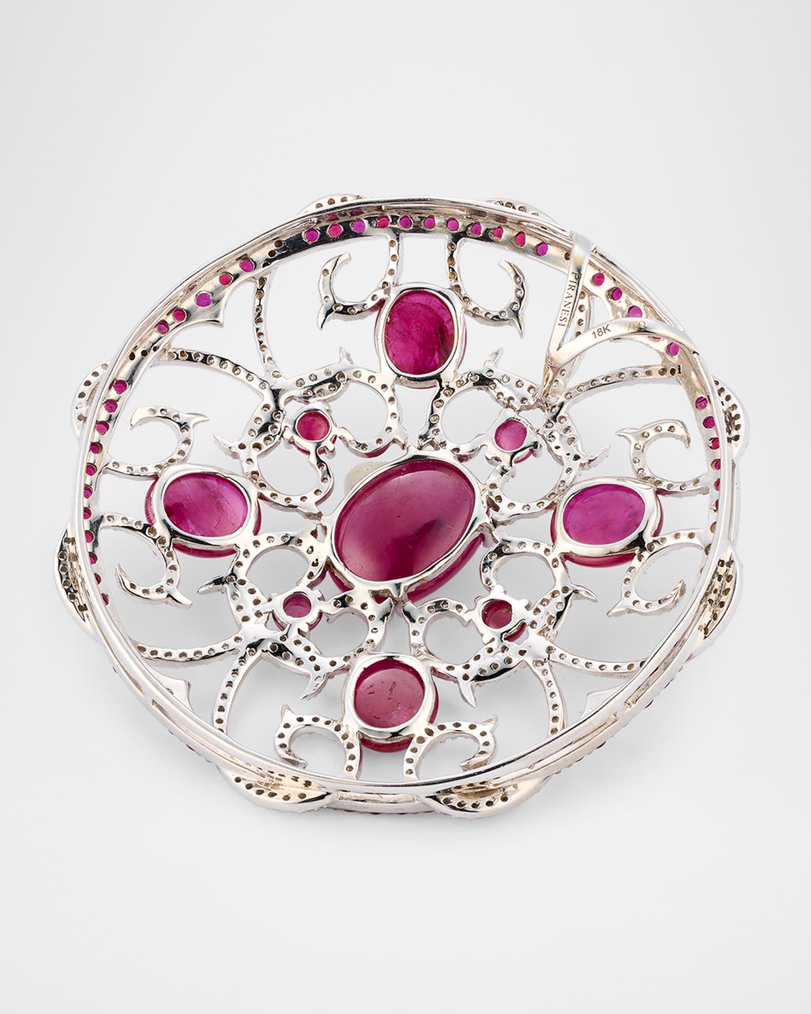 Piranesi 18K White Gold Ruby and Diamond Pendant | Neiman Marcus