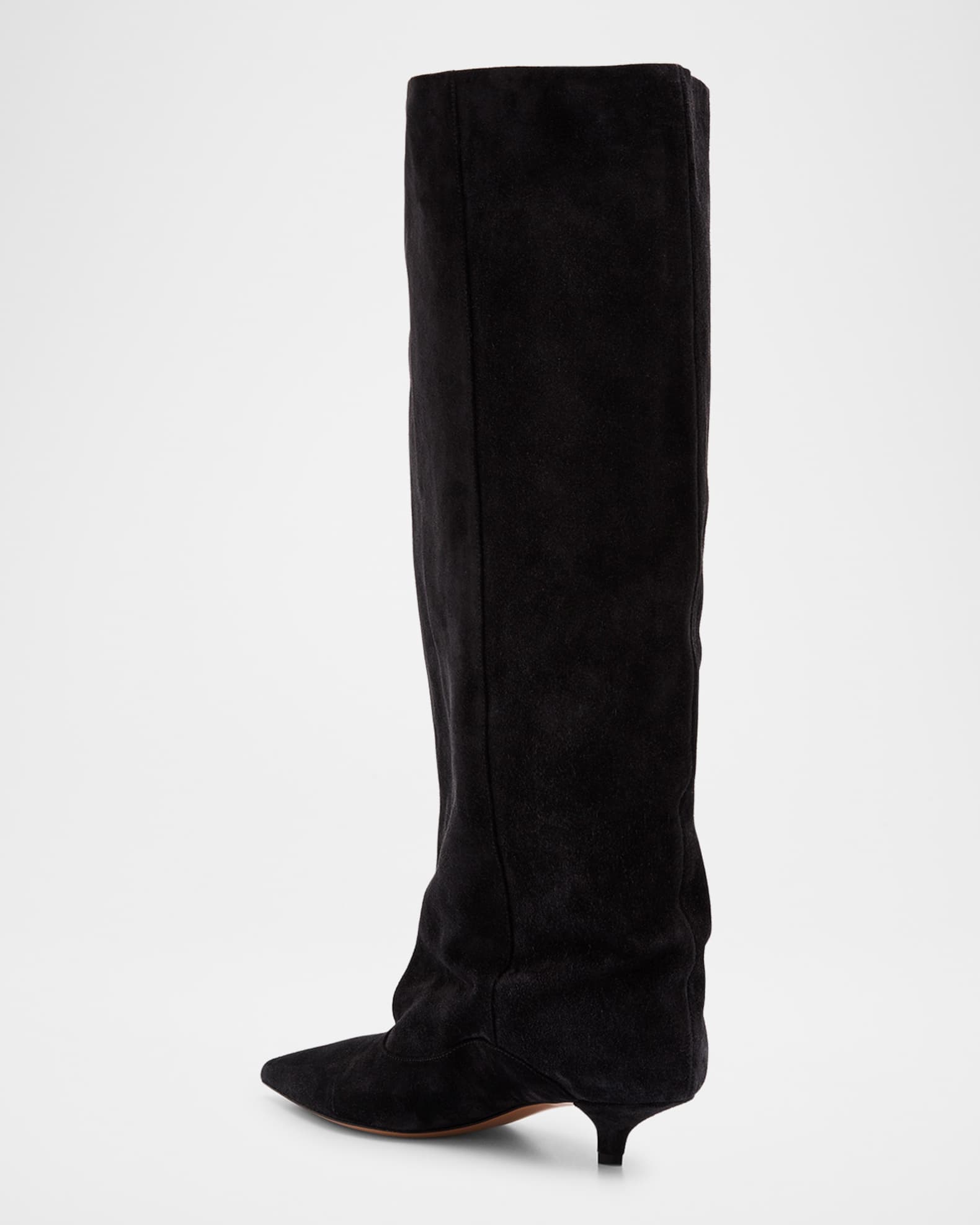Paris Texas Ines Suede Comma-Heel Knee Boots | Neiman Marcus
