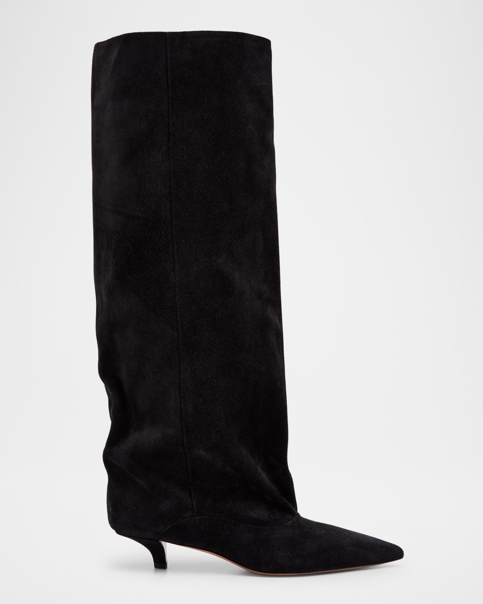 Paris Texas Ines Suede Comma-Heel Knee Boots | Neiman Marcus