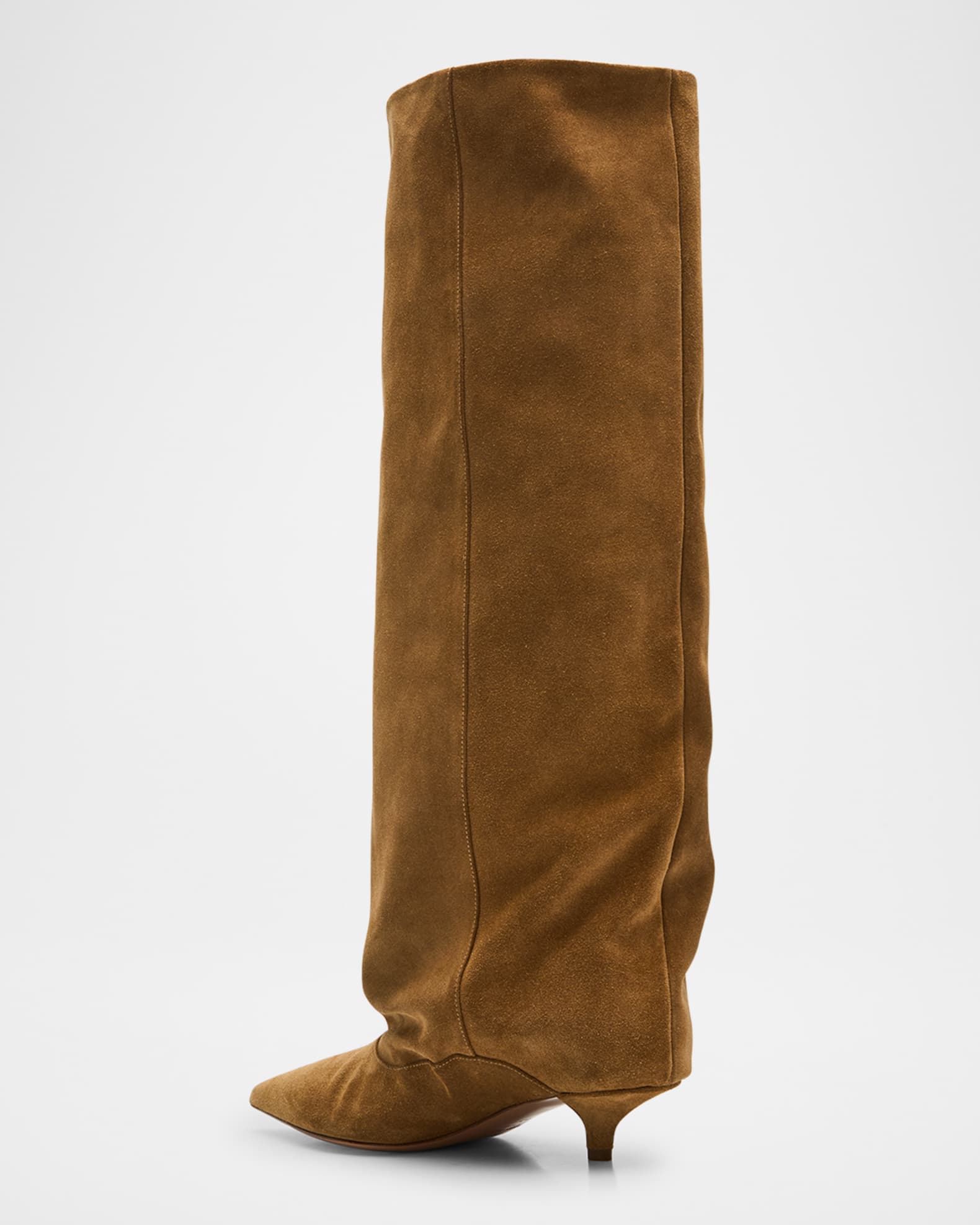 Paris Texas Ines Suede Comma-Heel Knee Boots | Neiman Marcus