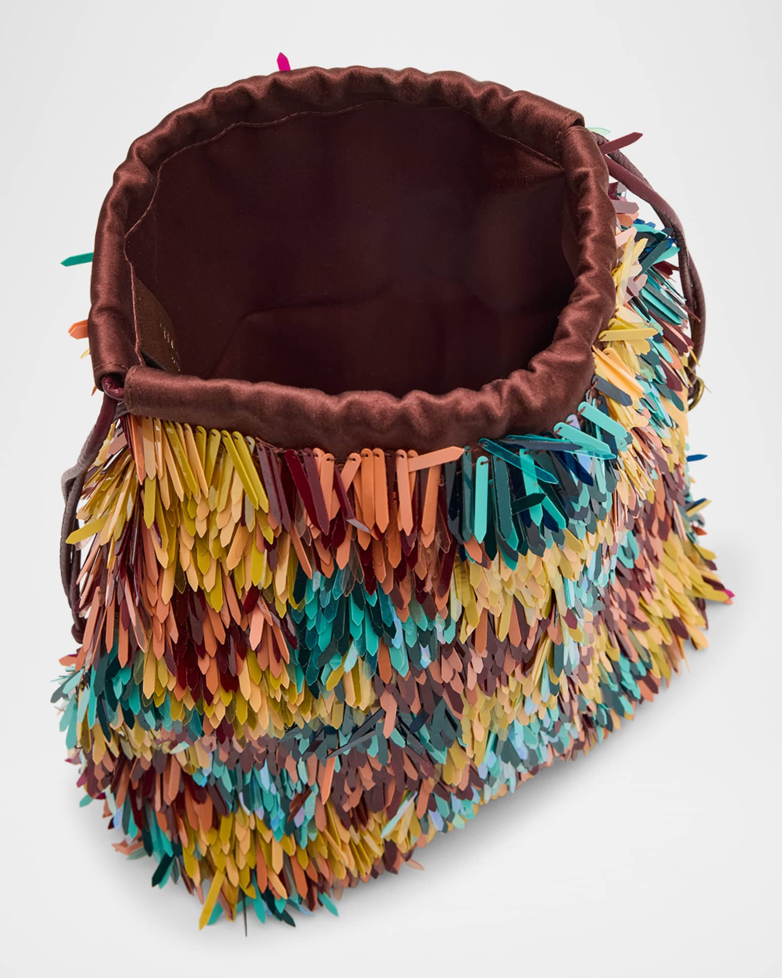 Ulla Johnson Celeste Sequined Drawstring Shoulder Bag | Neiman Marcus