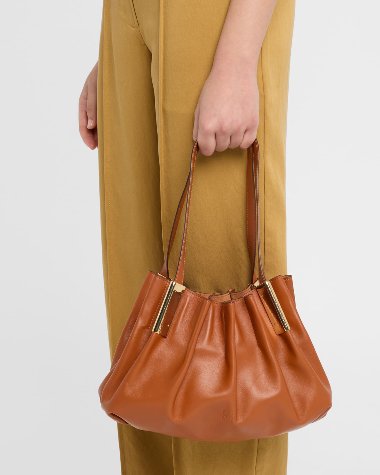 Ulla Johnson Isadora Mini Ruched Leather Tote Bag | Neiman Marcus