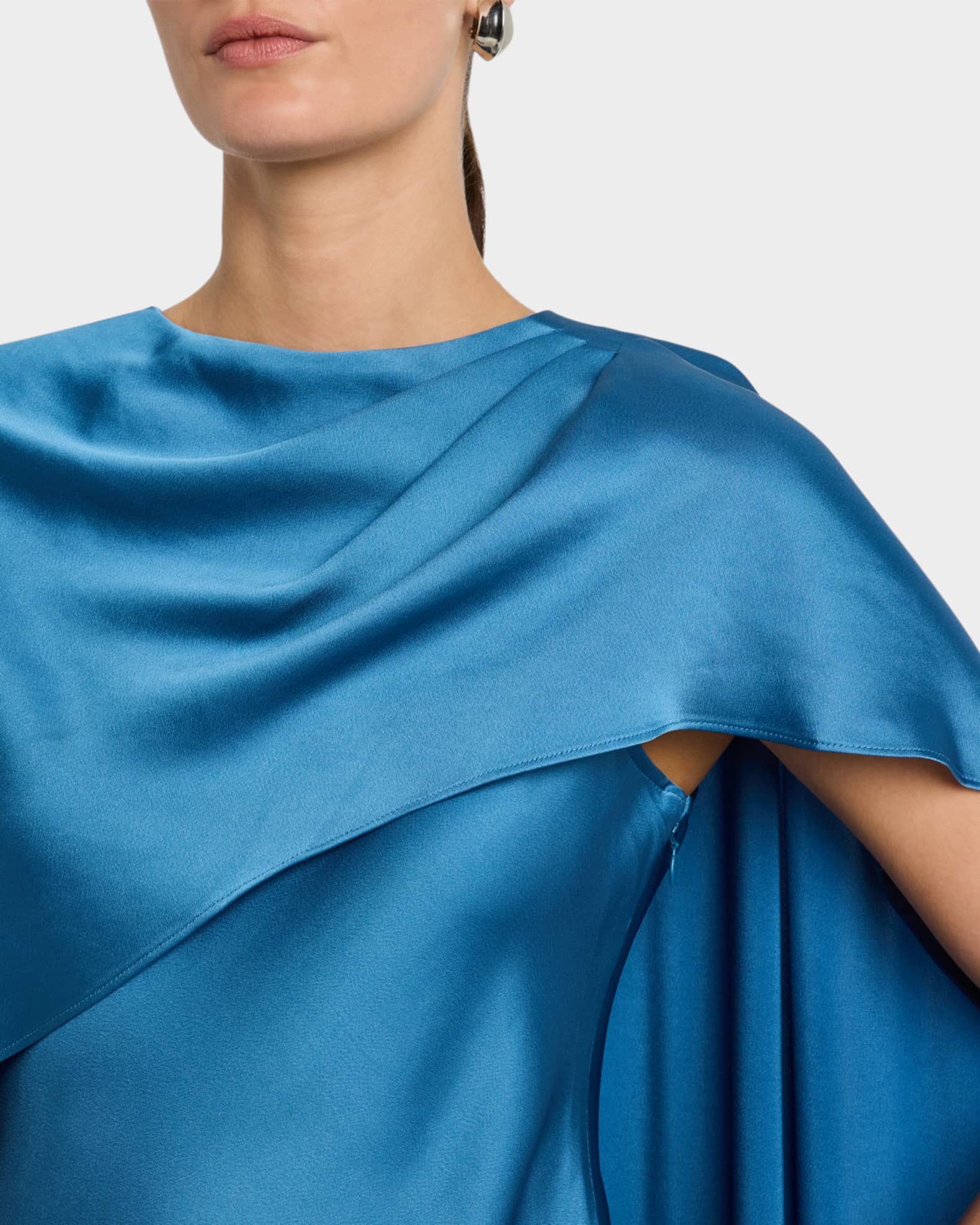 SIMKHAI Izel Draped Cape Gown | Neiman Marcus