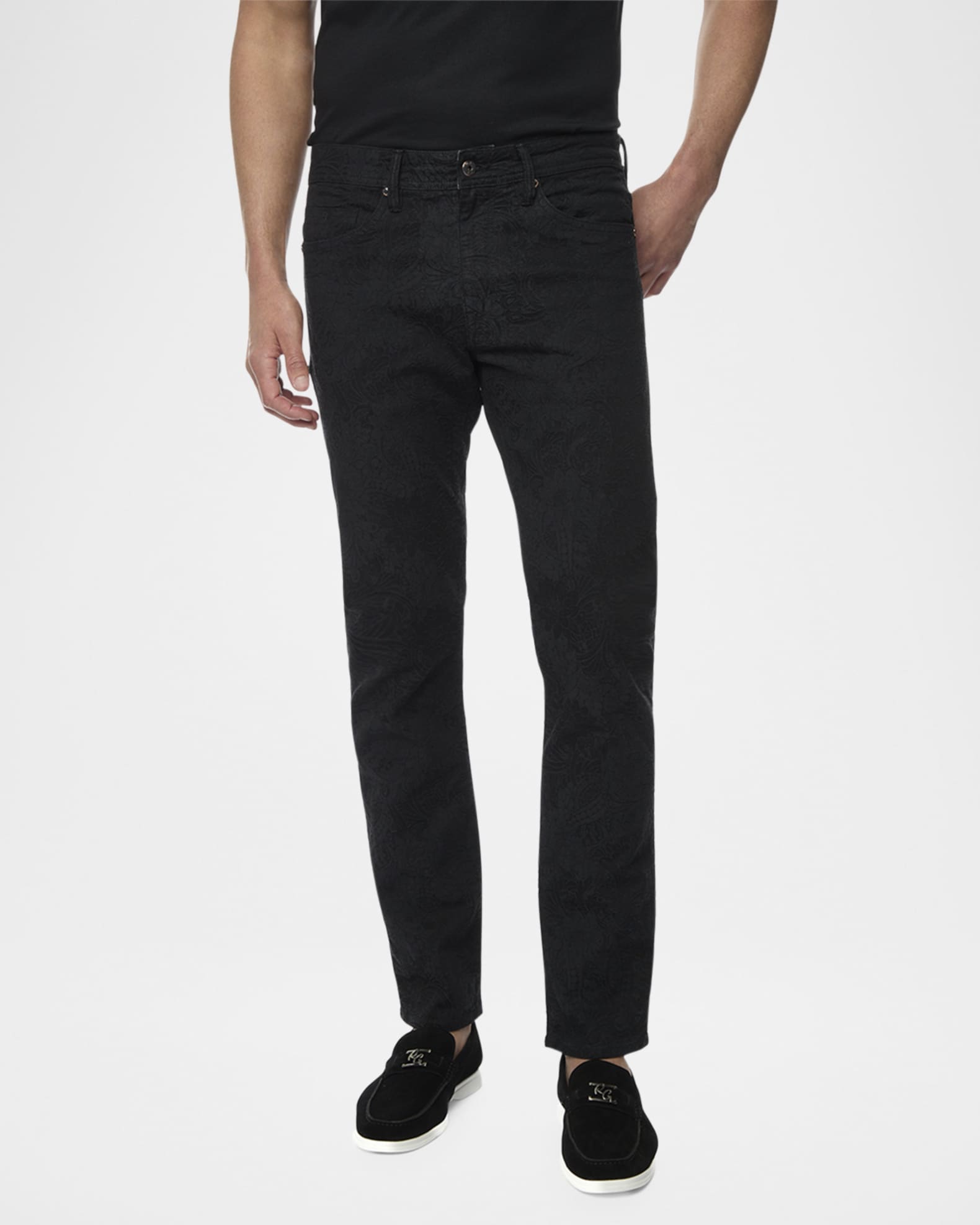 Robert Graham Men's Wells Denim 5-Pocket Pants | Neiman Marcus