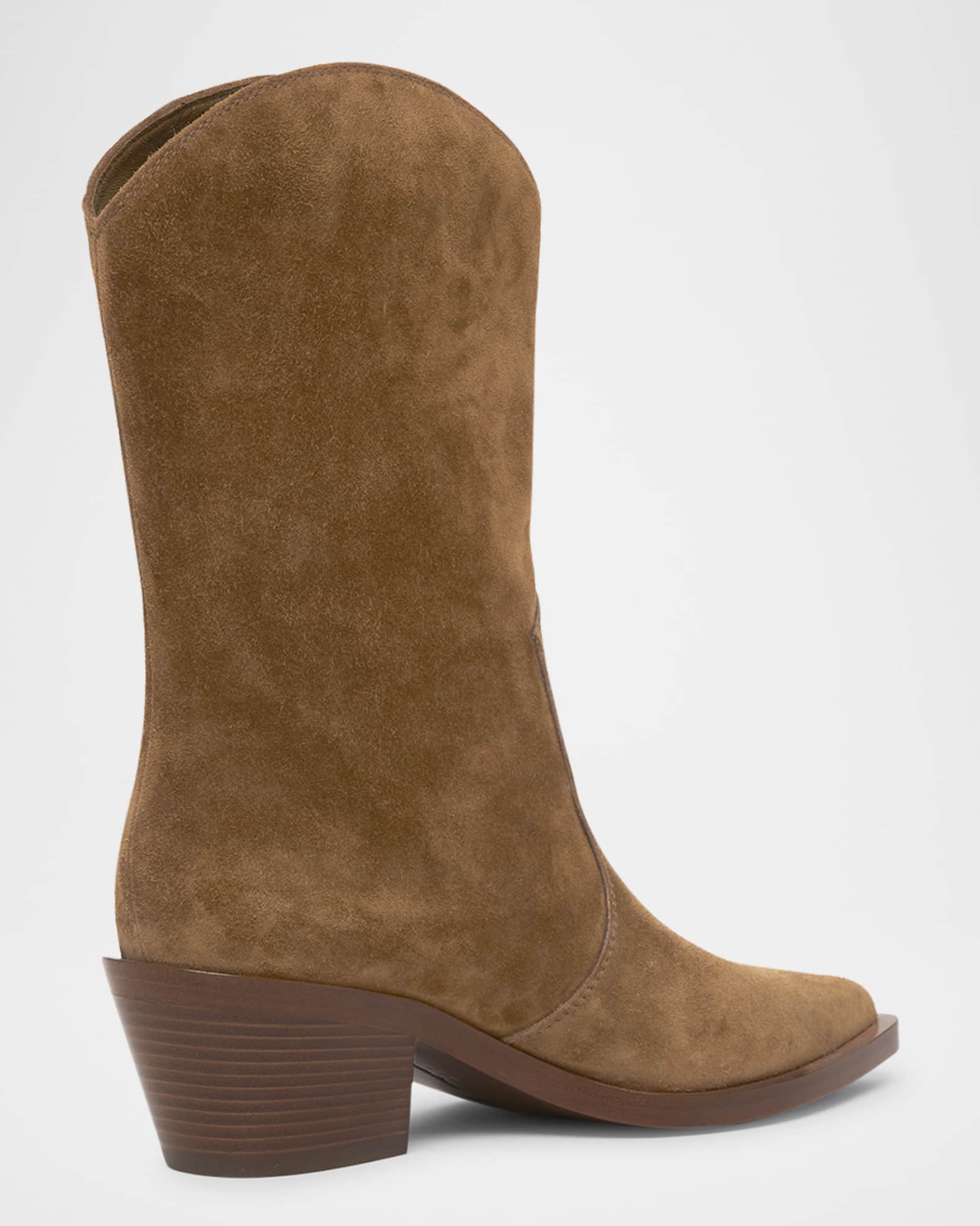 Gianvito Rossi Suede Short Western Boots | Neiman Marcus