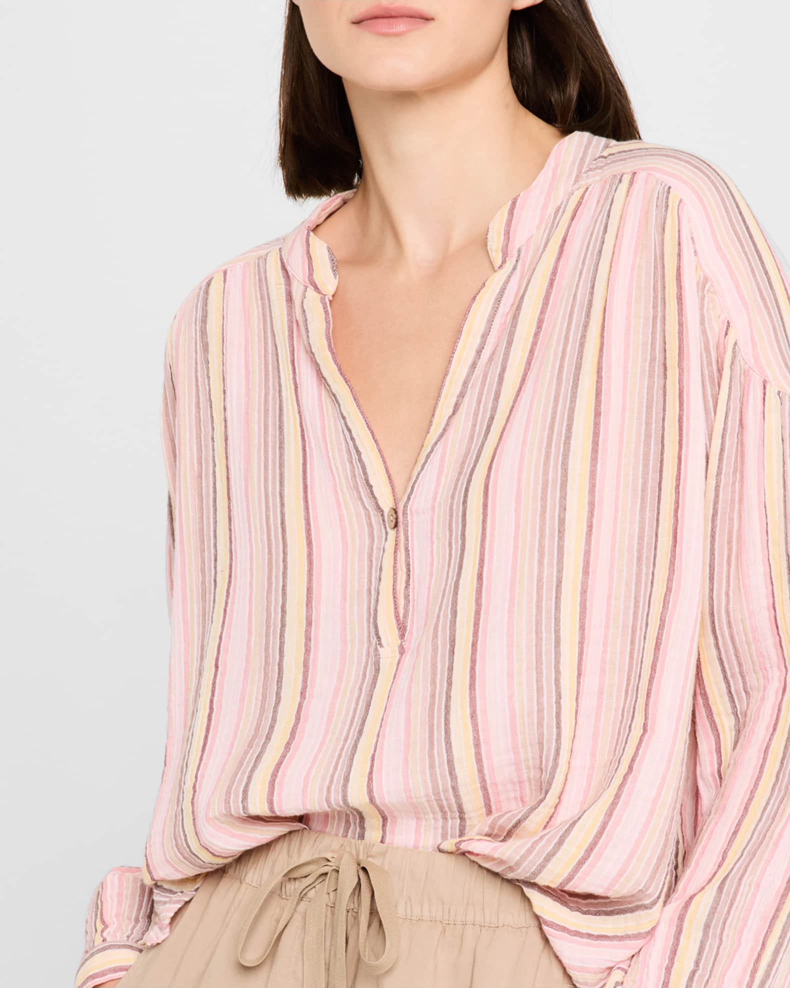Xirena Alina Striped Cotton Top | Neiman Marcus