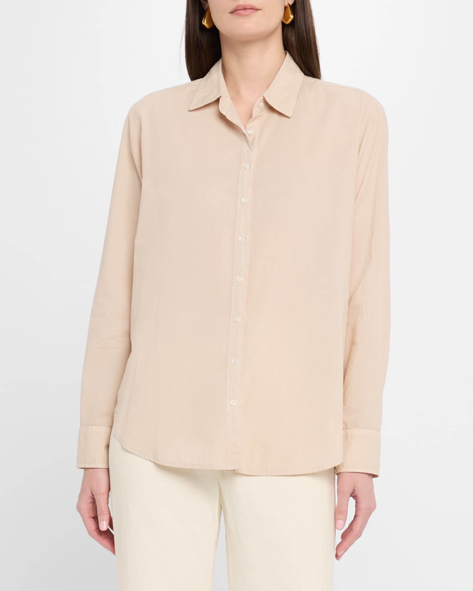 Xirena Beau Button-Down Cotton Shirt | Neiman Marcus