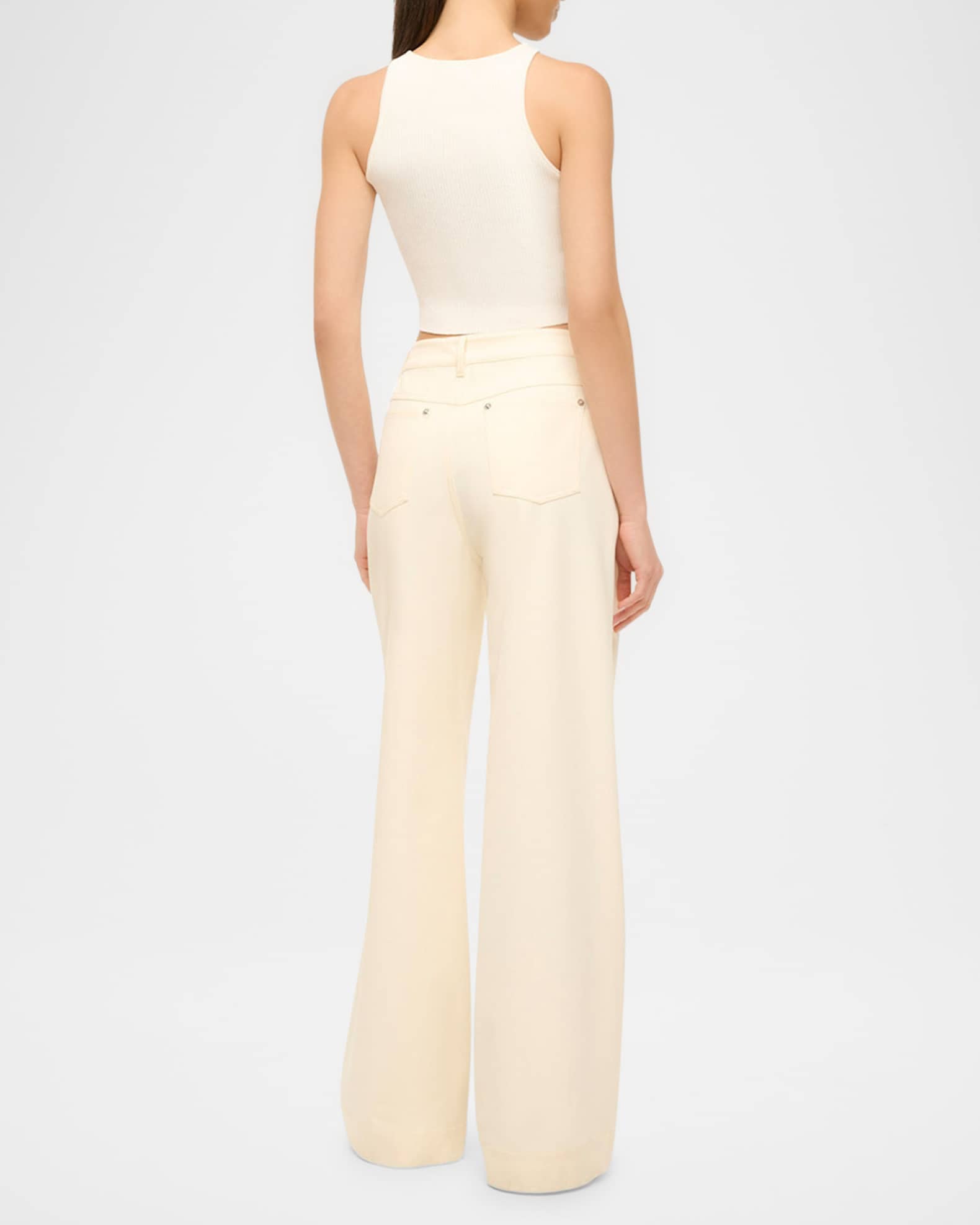 STAUD Grayson Low-Rise Twill Pants | Neiman Marcus