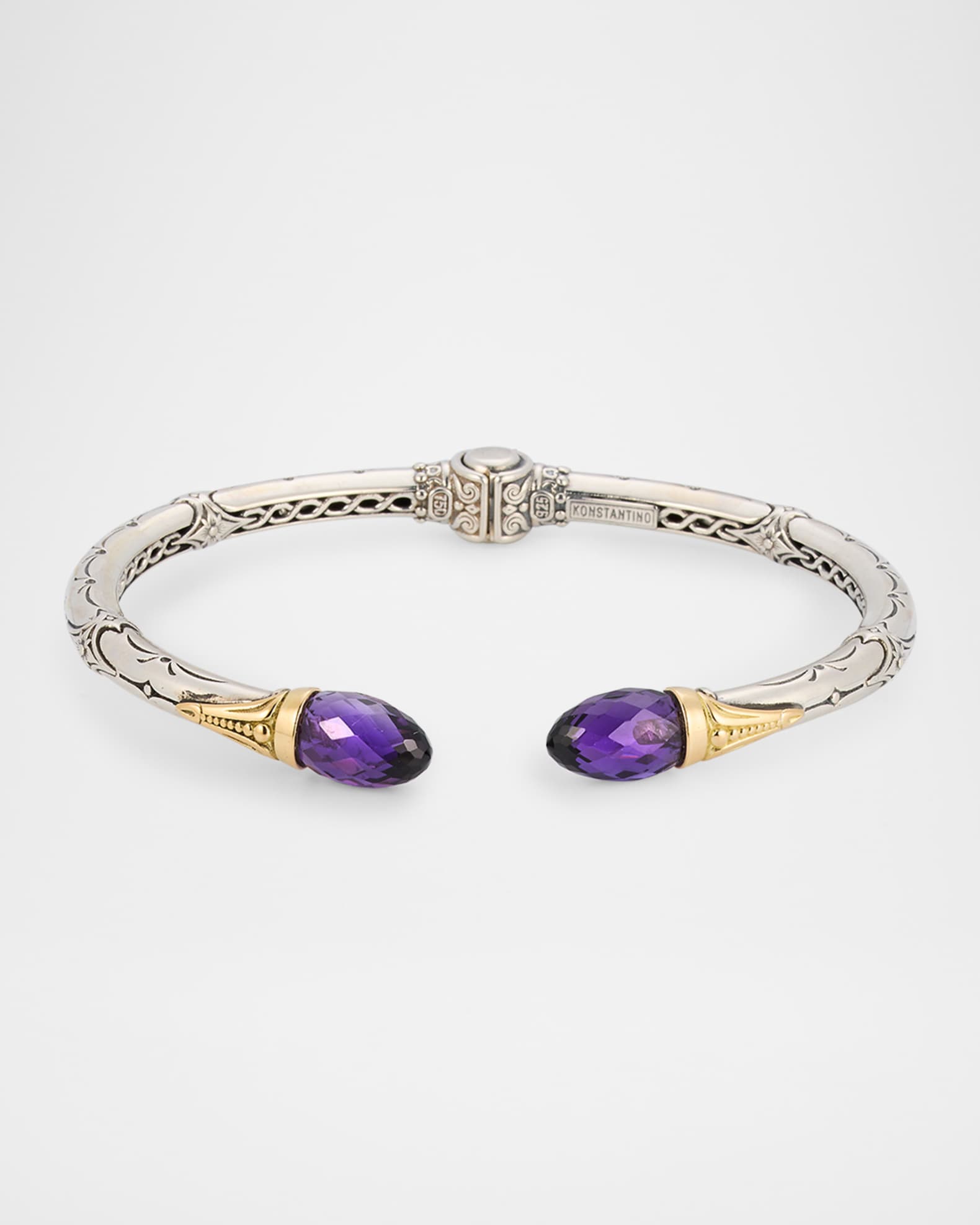 Konstantino Anthos Dagger Dark Amethyst Quartz Hinge Bracelet | Neiman ...