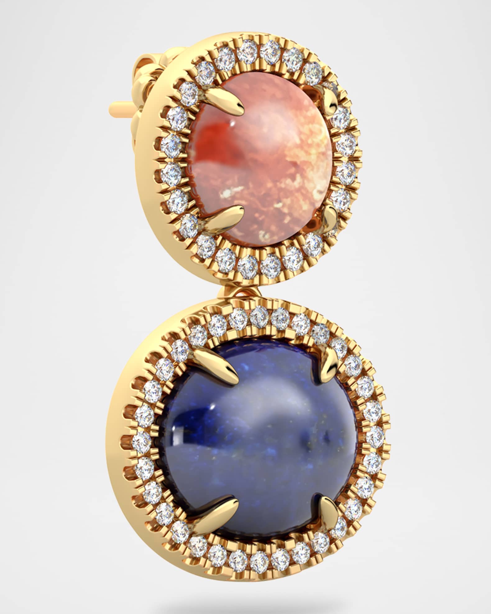 Jamie Turner Aurora Earrings with Sunstone, Lapis, and Diamonds ...