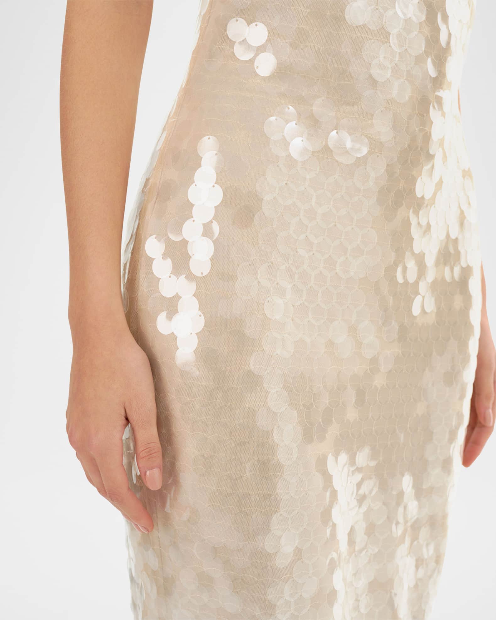 LaMarque Derrica Strapless Sequined Midi Dress | Neiman Marcus