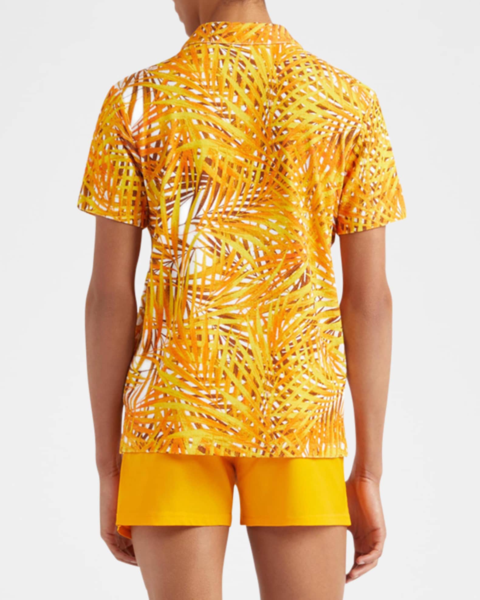 Vilebrequin Men's Palm Leaves Camp Shirt | Neiman Marcus