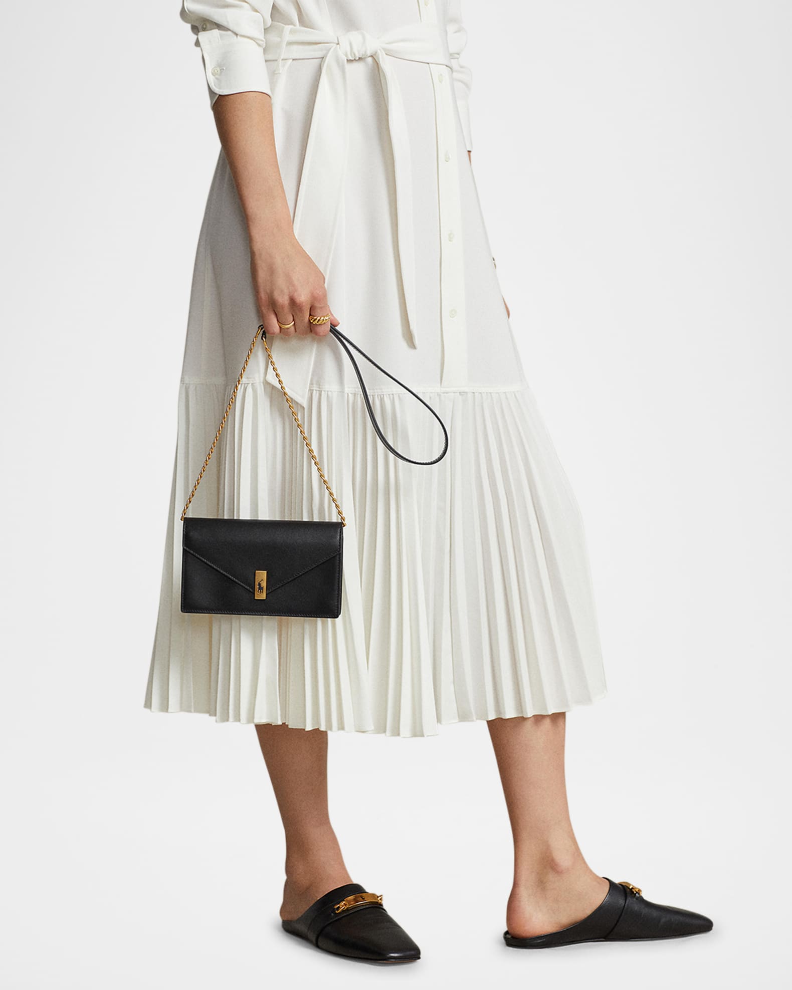 Polo Ralph Lauren Polo ID Leather Chain Wallet & Bag | Neiman Marcus