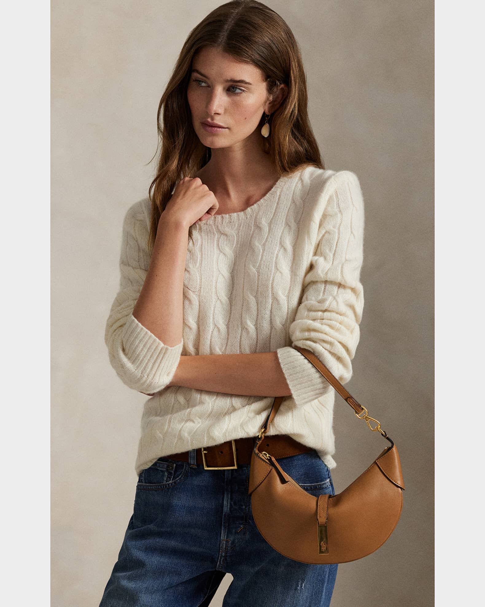 Polo Ralph Lauren Polo ID Mini Calfskin Shoulder Bag | Neiman Marcus